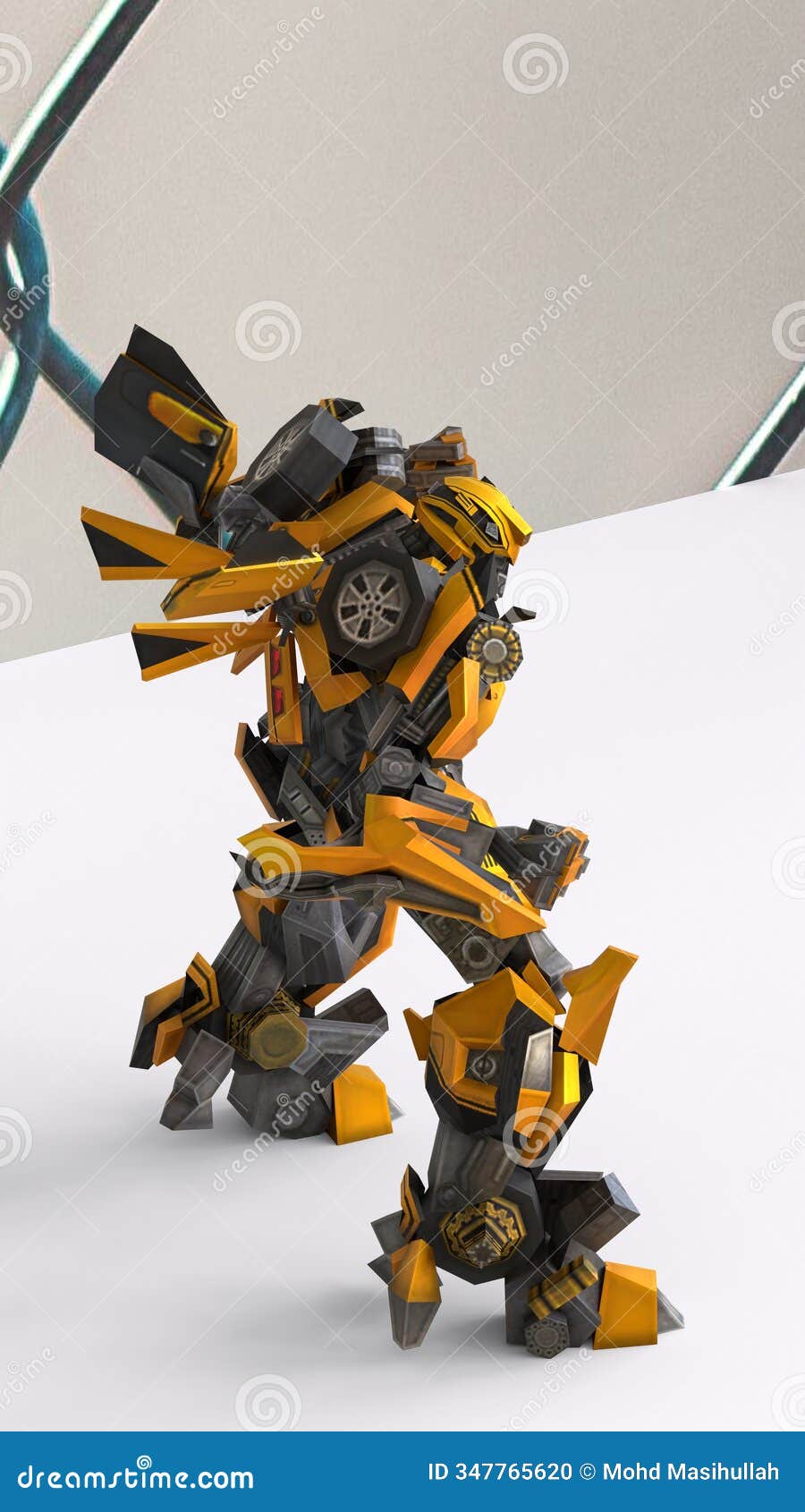 Robot and Robot Car with White Background Editorial Image - Image of ...