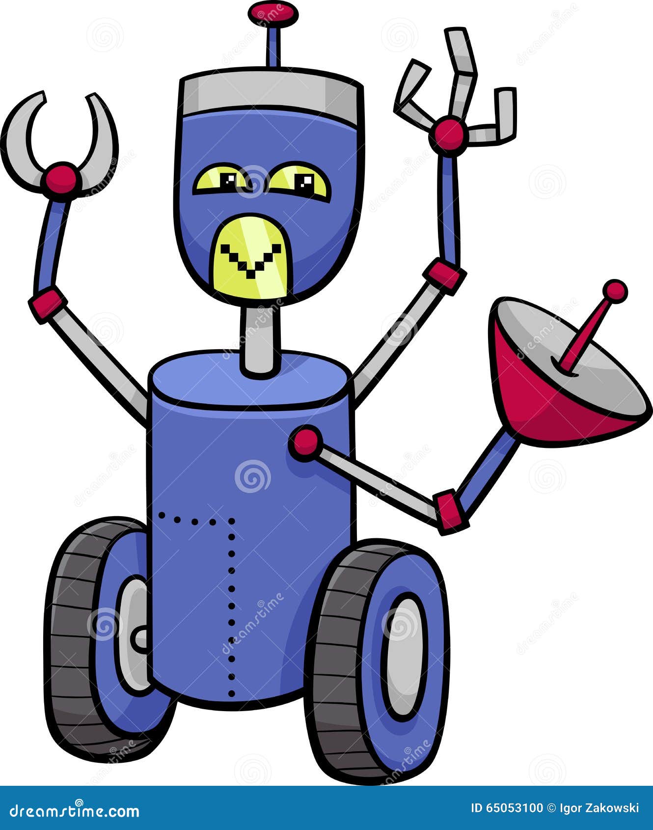 Robot cartoon character stock vector. Illustration of robot - 65053100