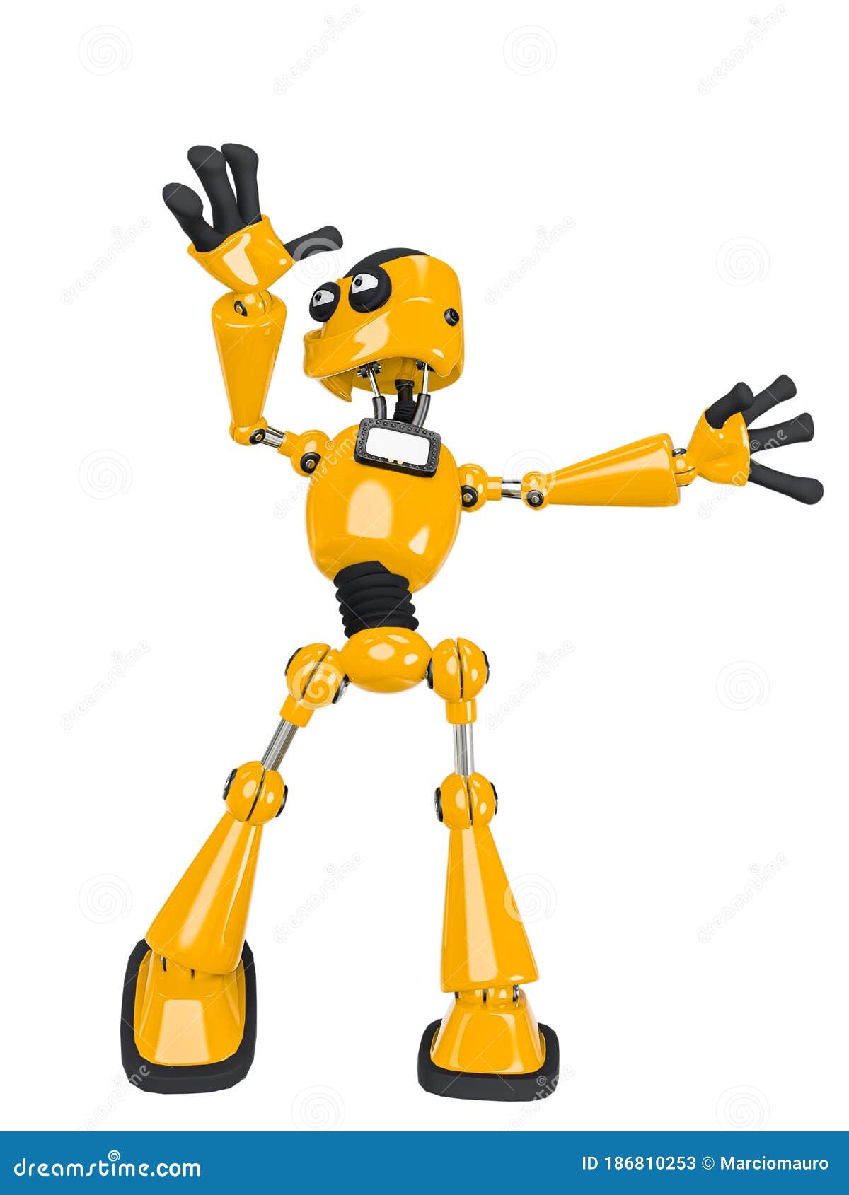 Robot cartoon dancing stock illustration. Illustration of bionic ...