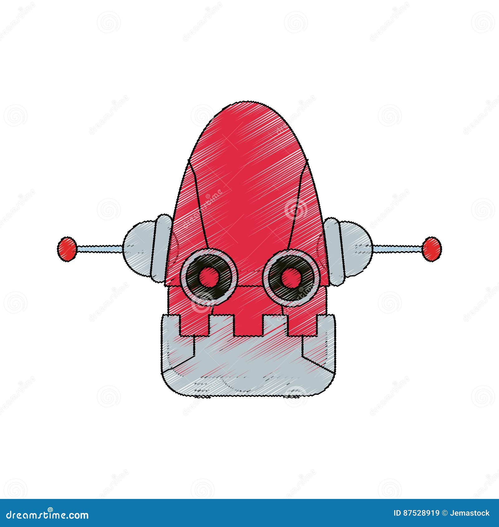 Robot cartoon icon stock vector. Illustration of childhood - 87528919