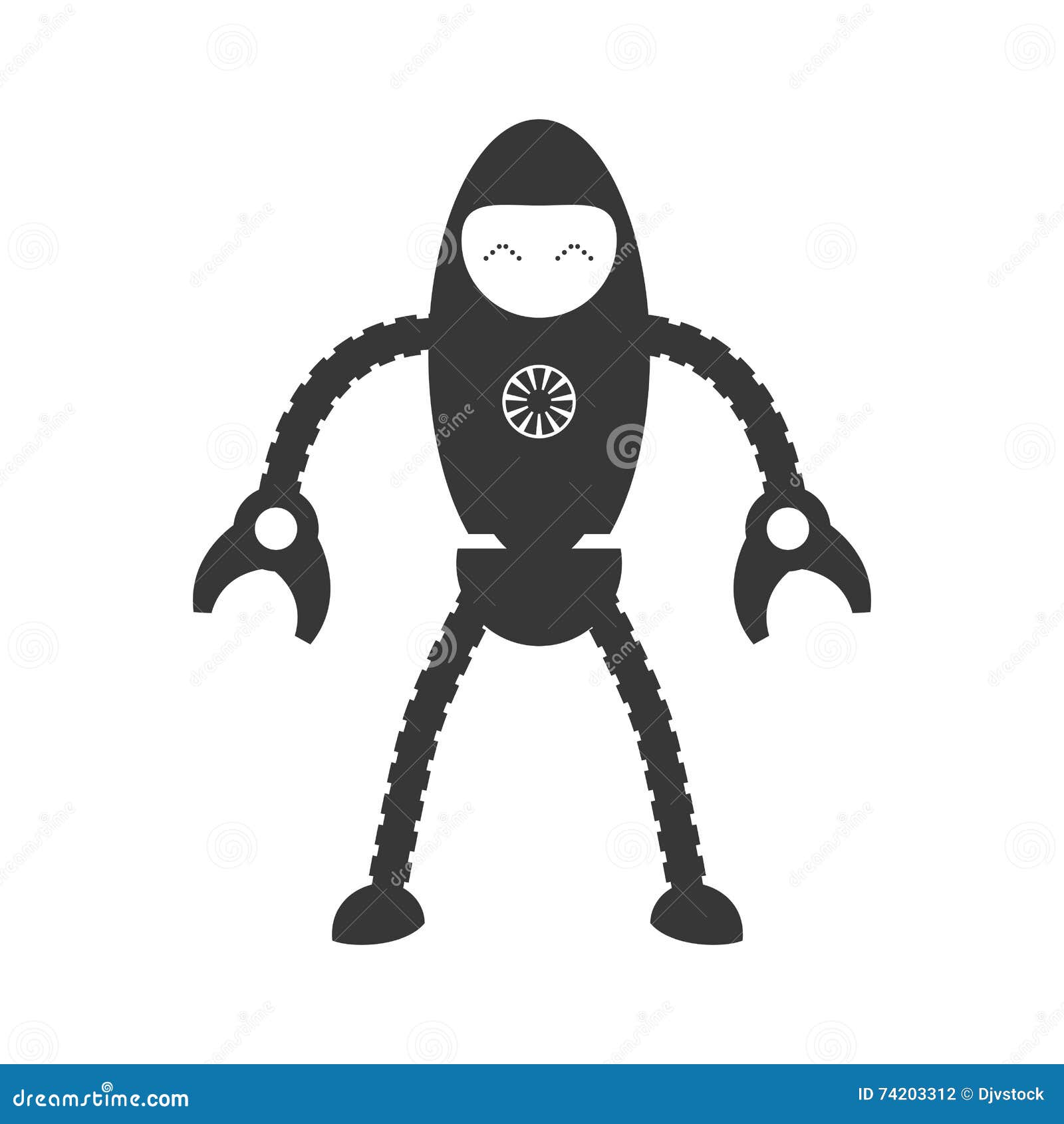 Robot Cartoon Icon. Machine Design. Vector Graphic Stock Vector ...