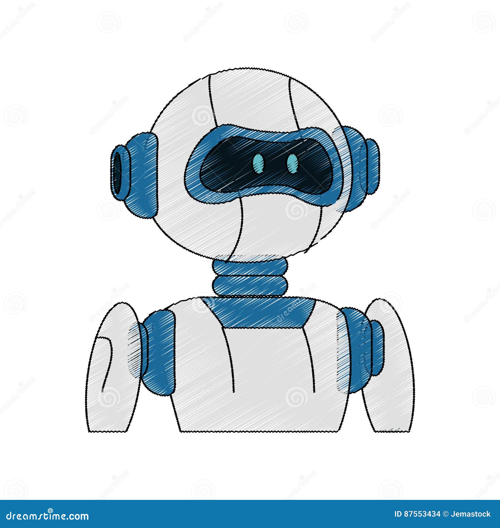 Robot cartoon icon stock illustration. Illustration of element - 87553434