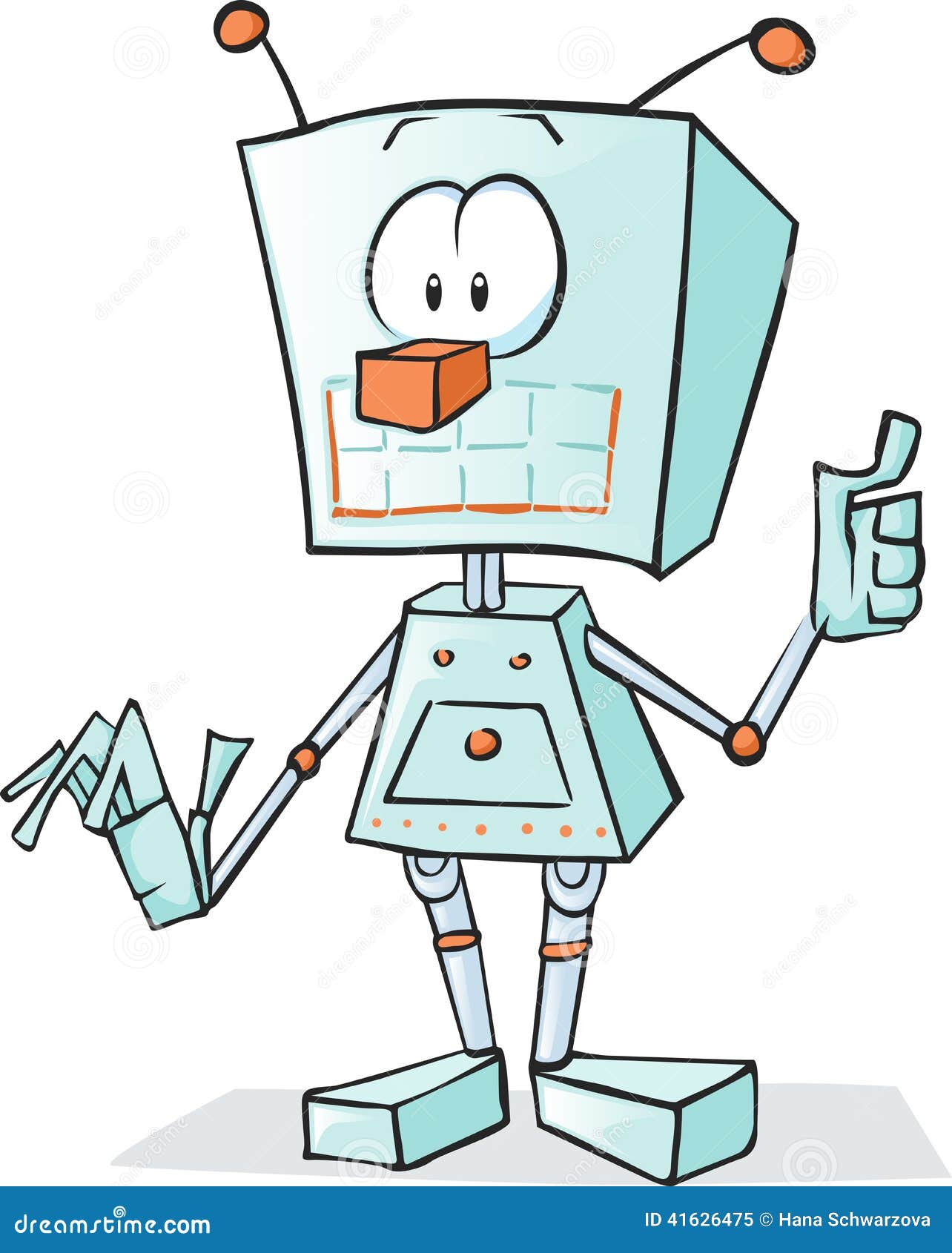 Robot cartoon stock vector. Illustration of outline, crazy - 41626475