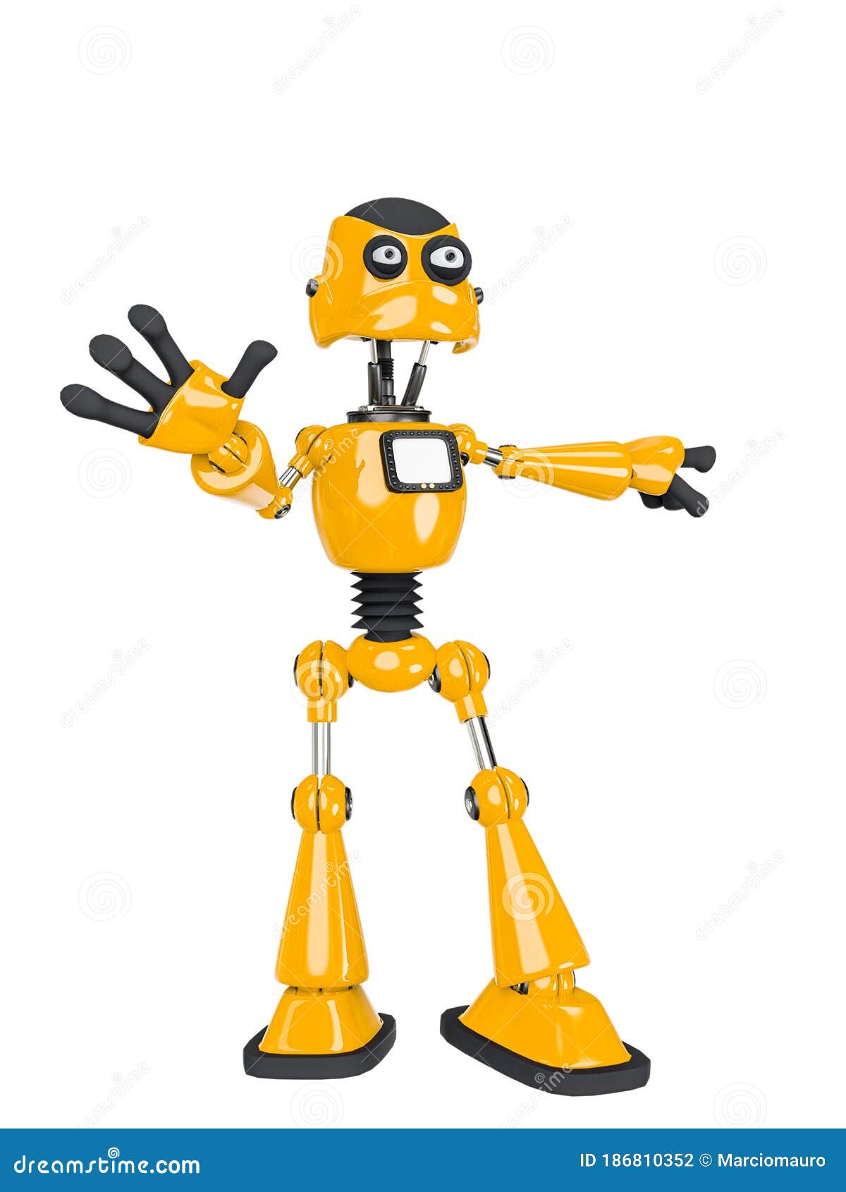 Robot Cartoon Saying it Was Not Me Stock Illustration - Illustration of ...