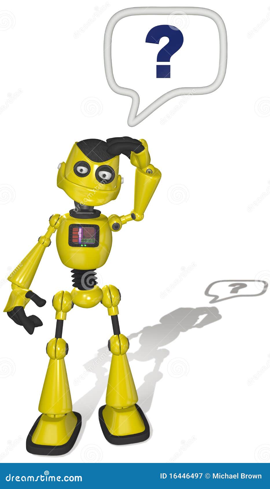 Robot Cartoon Search Question Find Help Stock Illustration ...