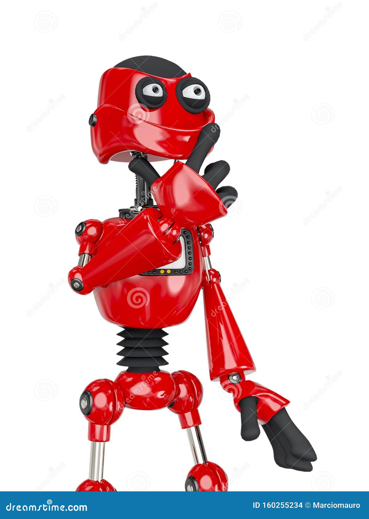 Robot Cartoon Thinking about Stock Illustration - Illustration of ...