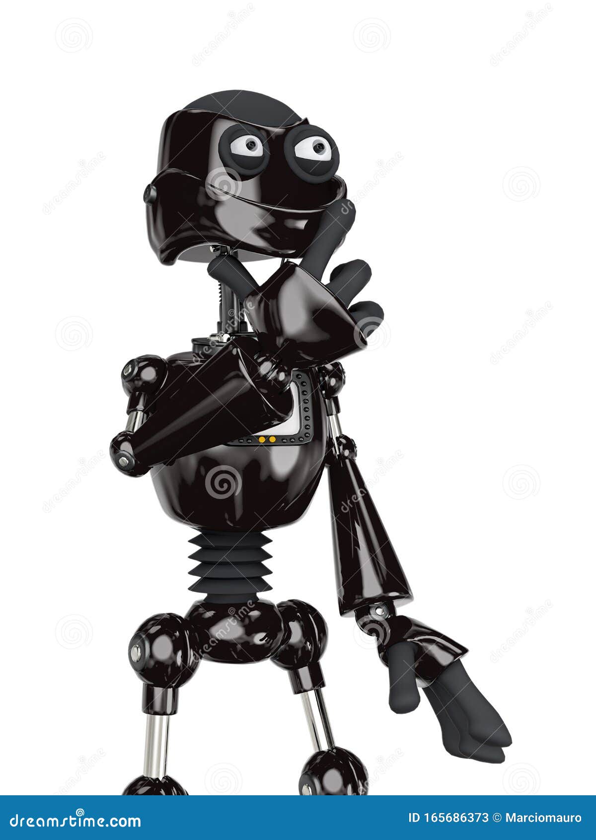 Robot Cartoon Thinking about Stock Illustration - Illustration of ...