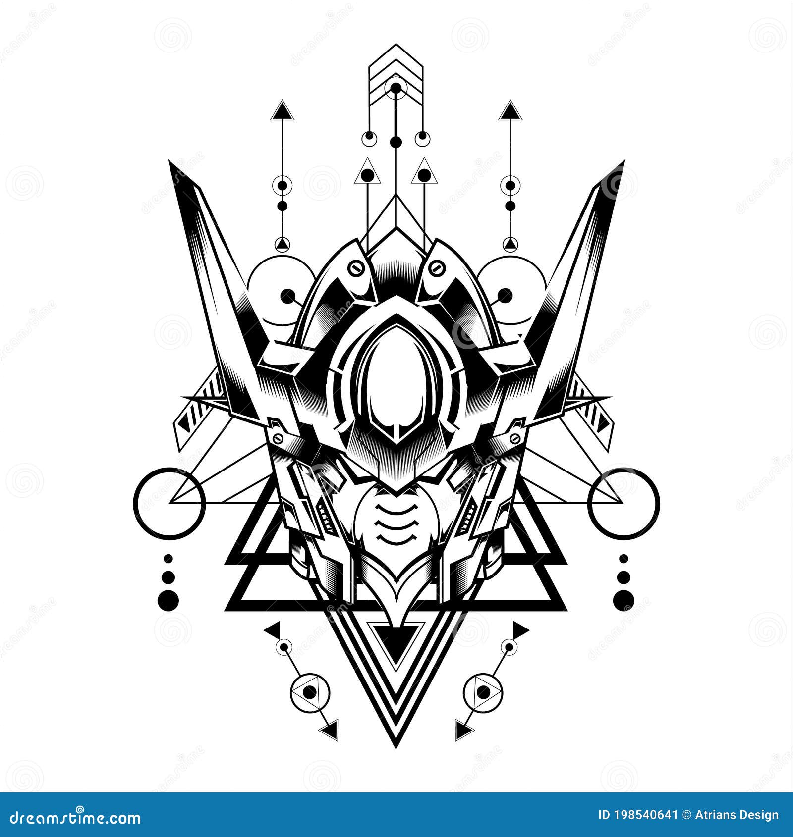 Robot Gaming Logo Design Vector Illustration . Robotic Mascot Logo ...