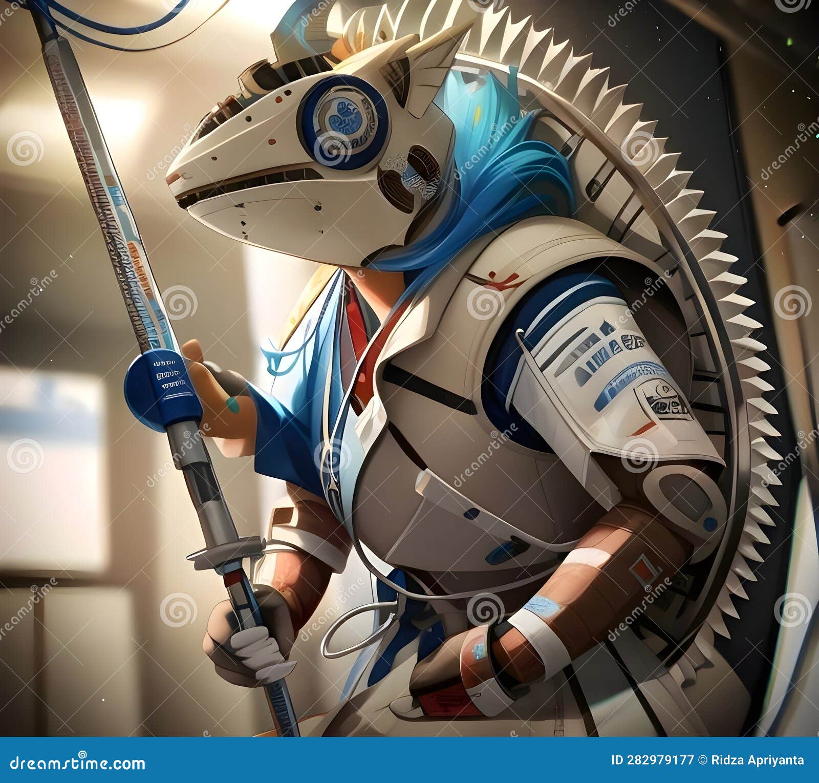 The Robot Chameleon Style Design AI Stock Illustration - Illustration ...