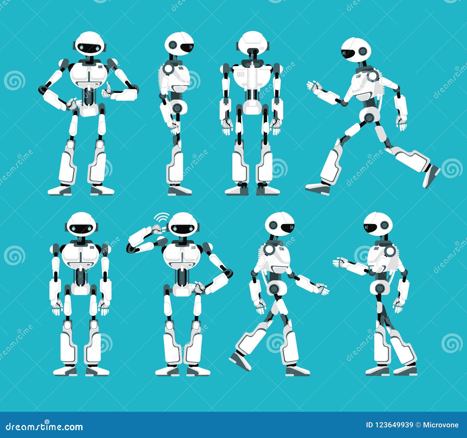 Robot Character. Cartoon Robotic Mechanism, Humanoid Vector Set Stock ... Robot Character. Cartoon Robotic Mechanism, Humanoid Vector Set Stock ...