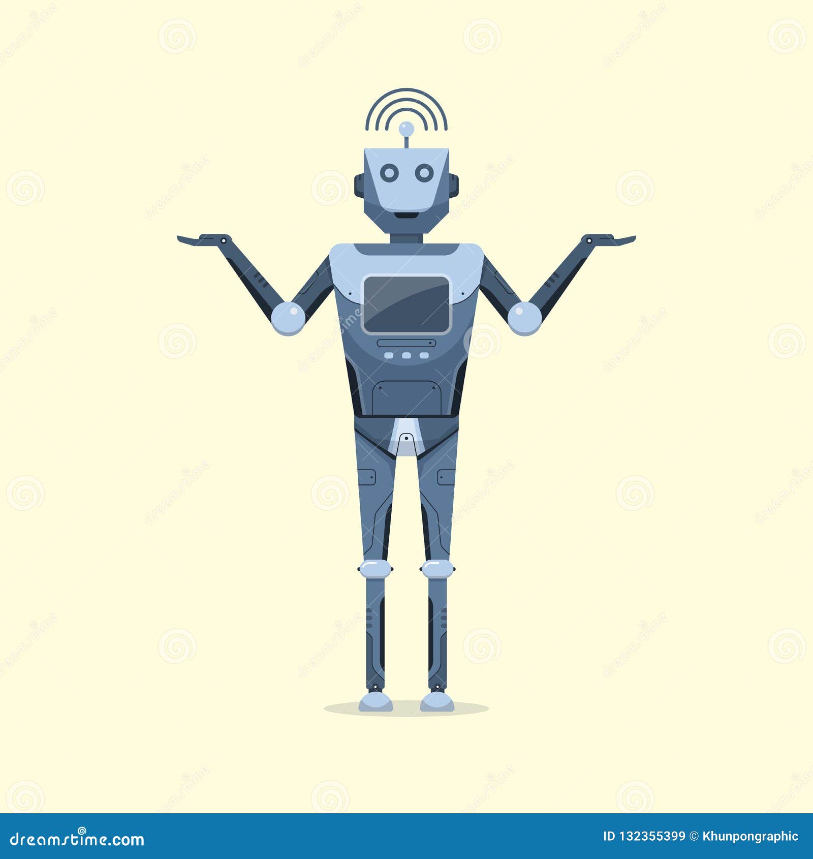 Robot Character Design Cartoon Artificial Intelligent Future Technology ...