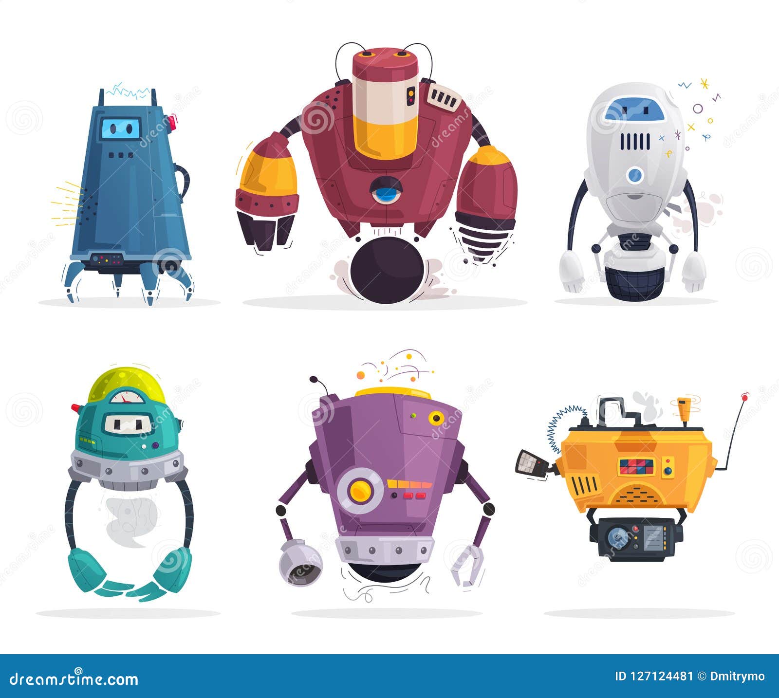 Robot Character. Technology, Future. Cartoon Vector Illustration Stock ...