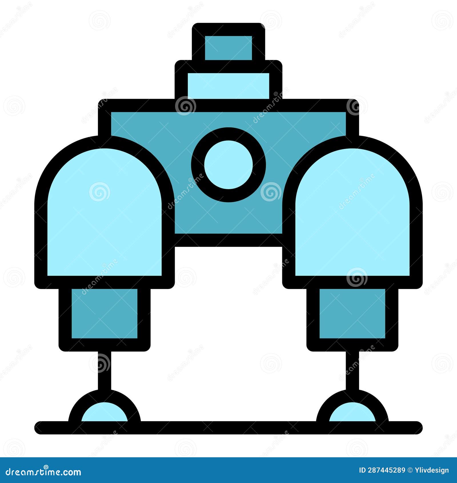 Robot Charge Icon Vector Flat Stock Illustration - Illustration of ...