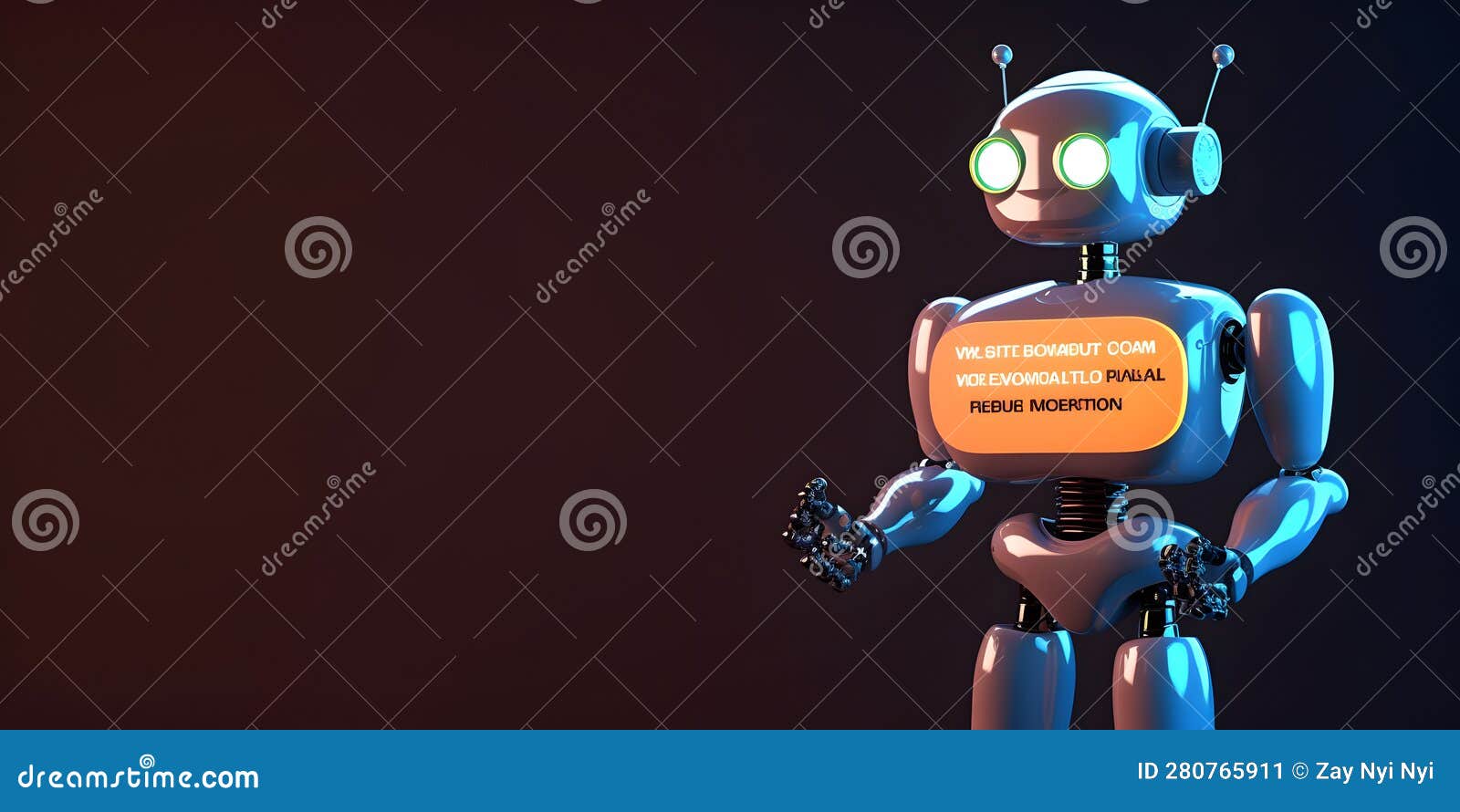 Robot with Chat Box. Concept of Chatbot or Ai Assistant. AI Generated ...