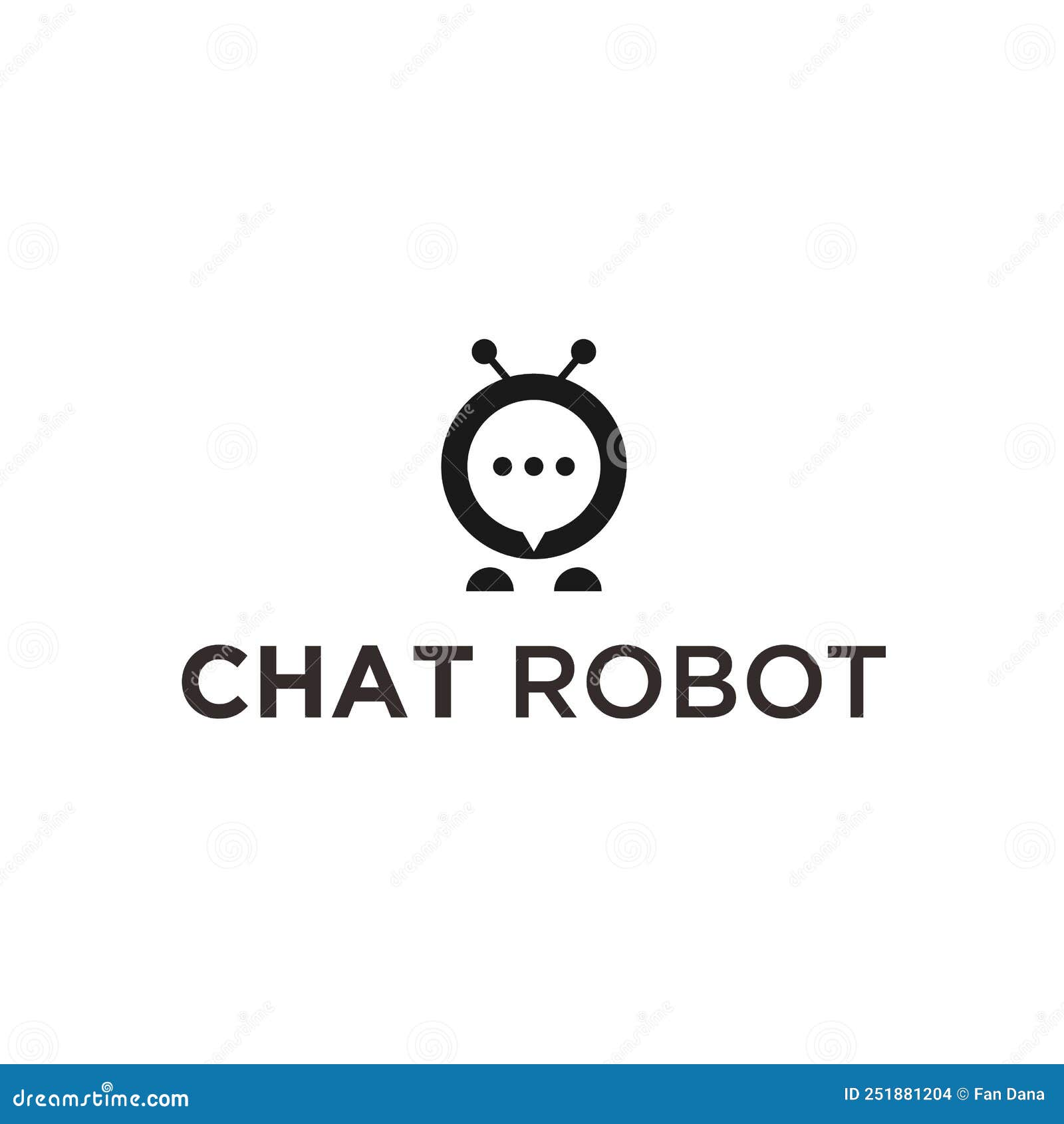 Robot Chat Logo Design Vector Illustration Stock Vector - Illustration ...