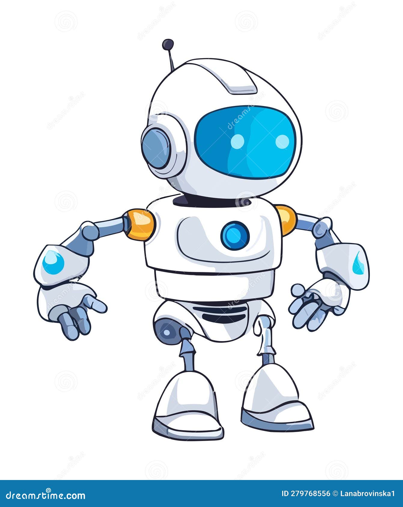 Robot, Chatbot, AI Bot Character, Cartoon Mascot. Stock Vector ...