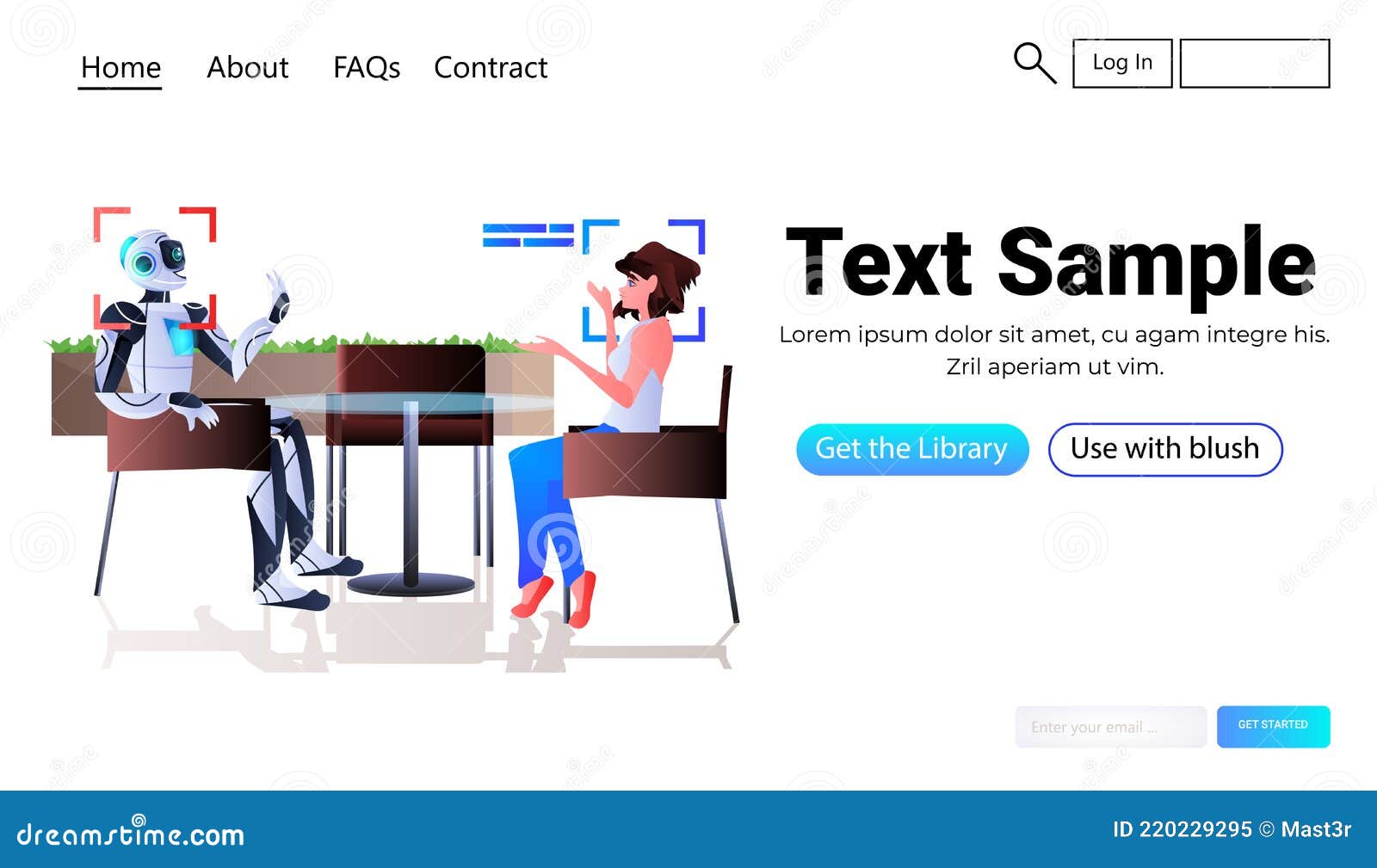 Robot Assistant Discussing With Woman Detection And Identification ...