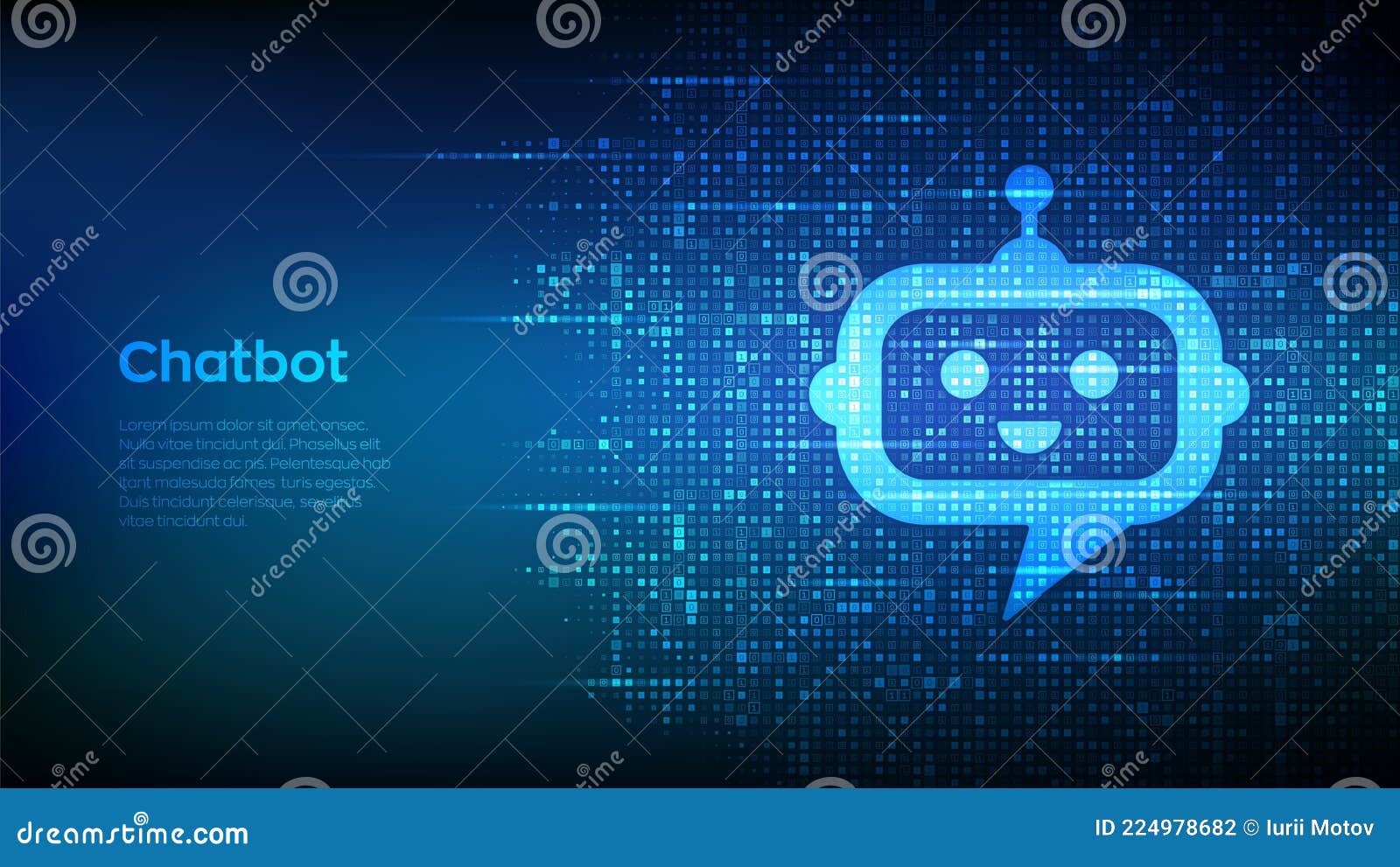 Robot Chatbot Head Icon Sign Made With Binary Code Chatbot Assistant 2161