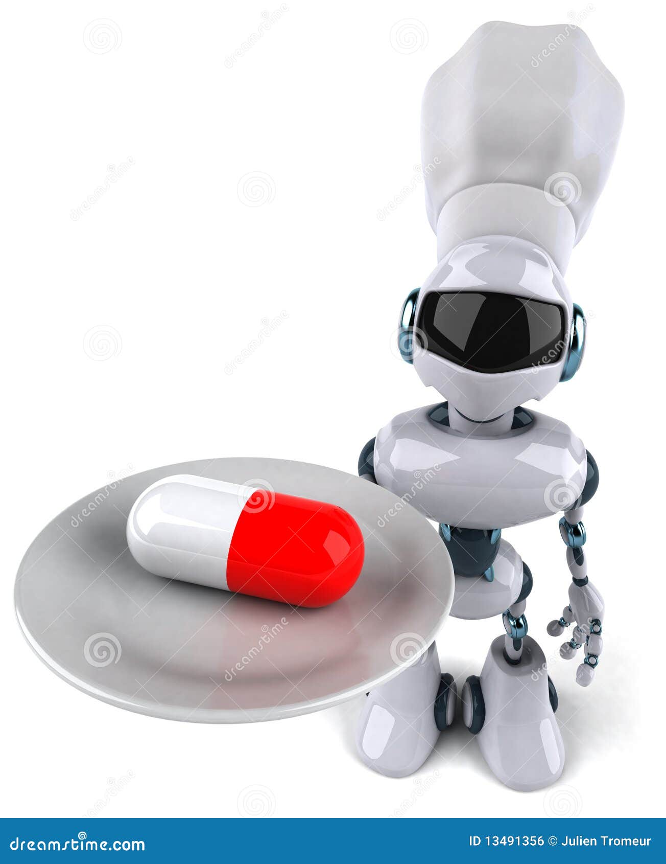 Robot chef stock illustration. Illustration of intelligence - 13491356
