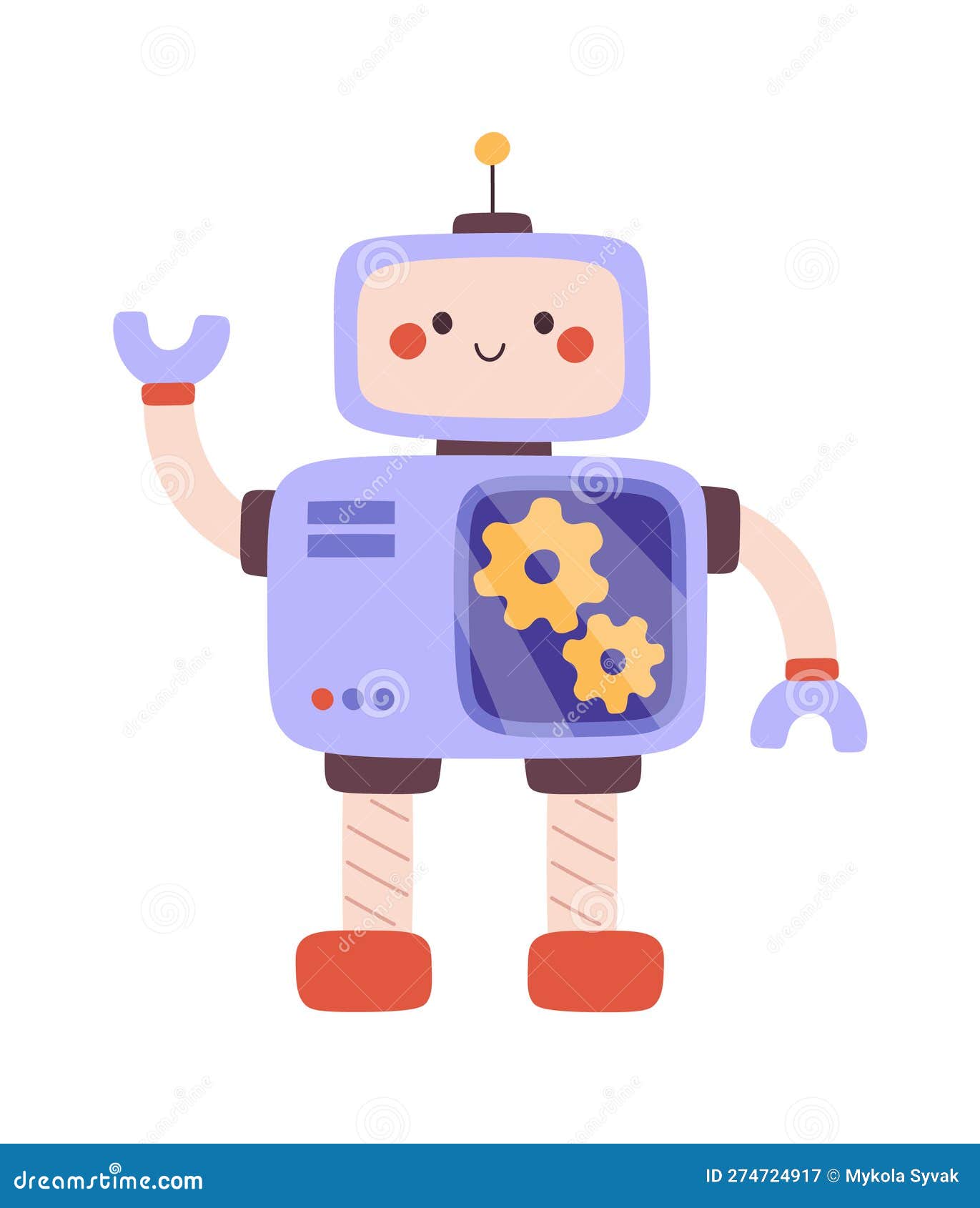 Robot Children Toy stock vector. Illustration of childhood - 274724917