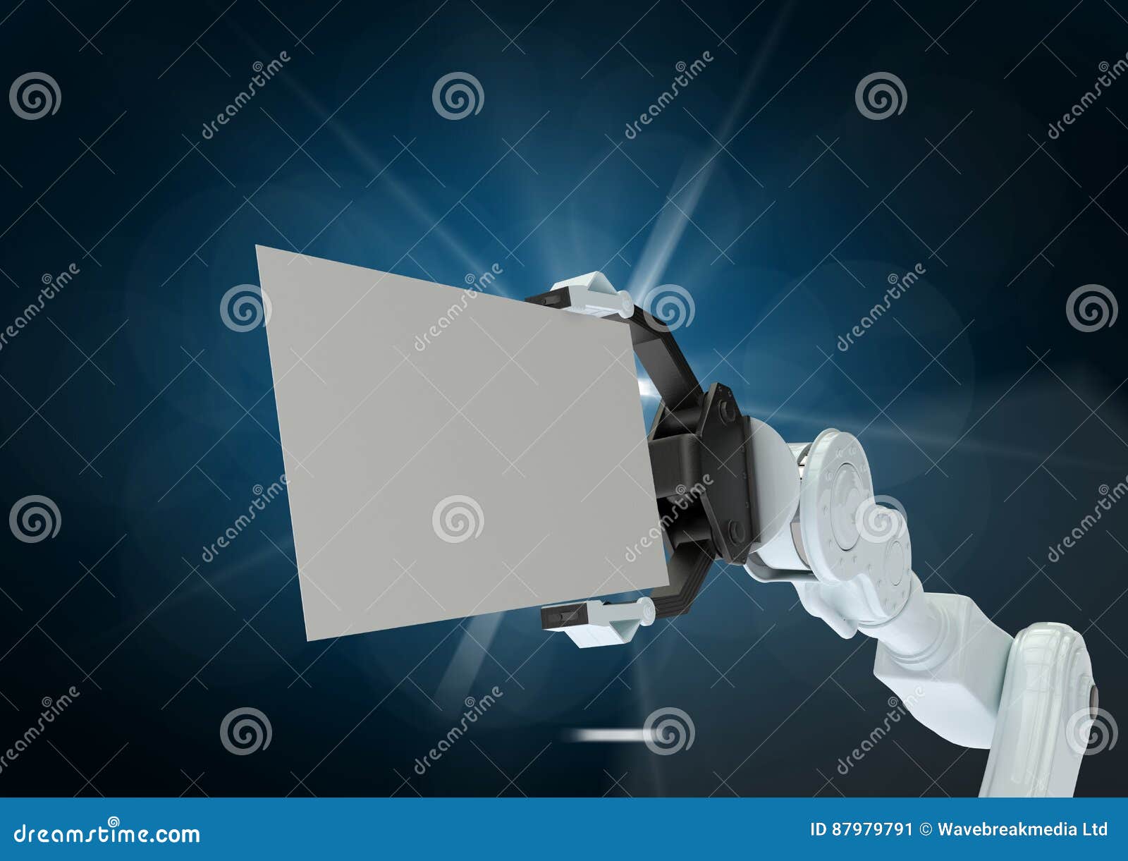 Robot With Claw Arms And Antennas Engraving Raster Royalty-Free ...