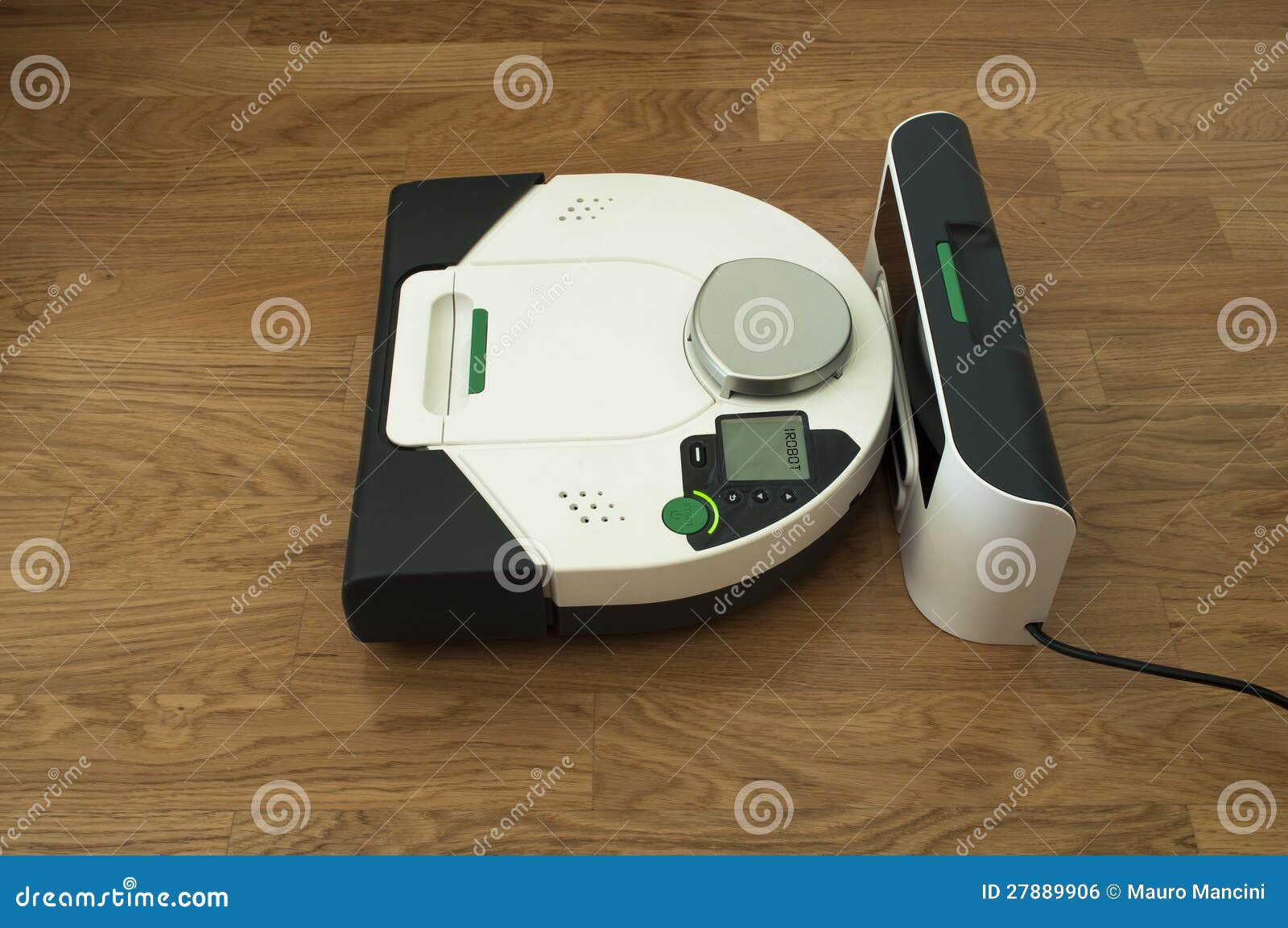Robot cleaner in charge stock photo. Image of gold, clean - 27889906