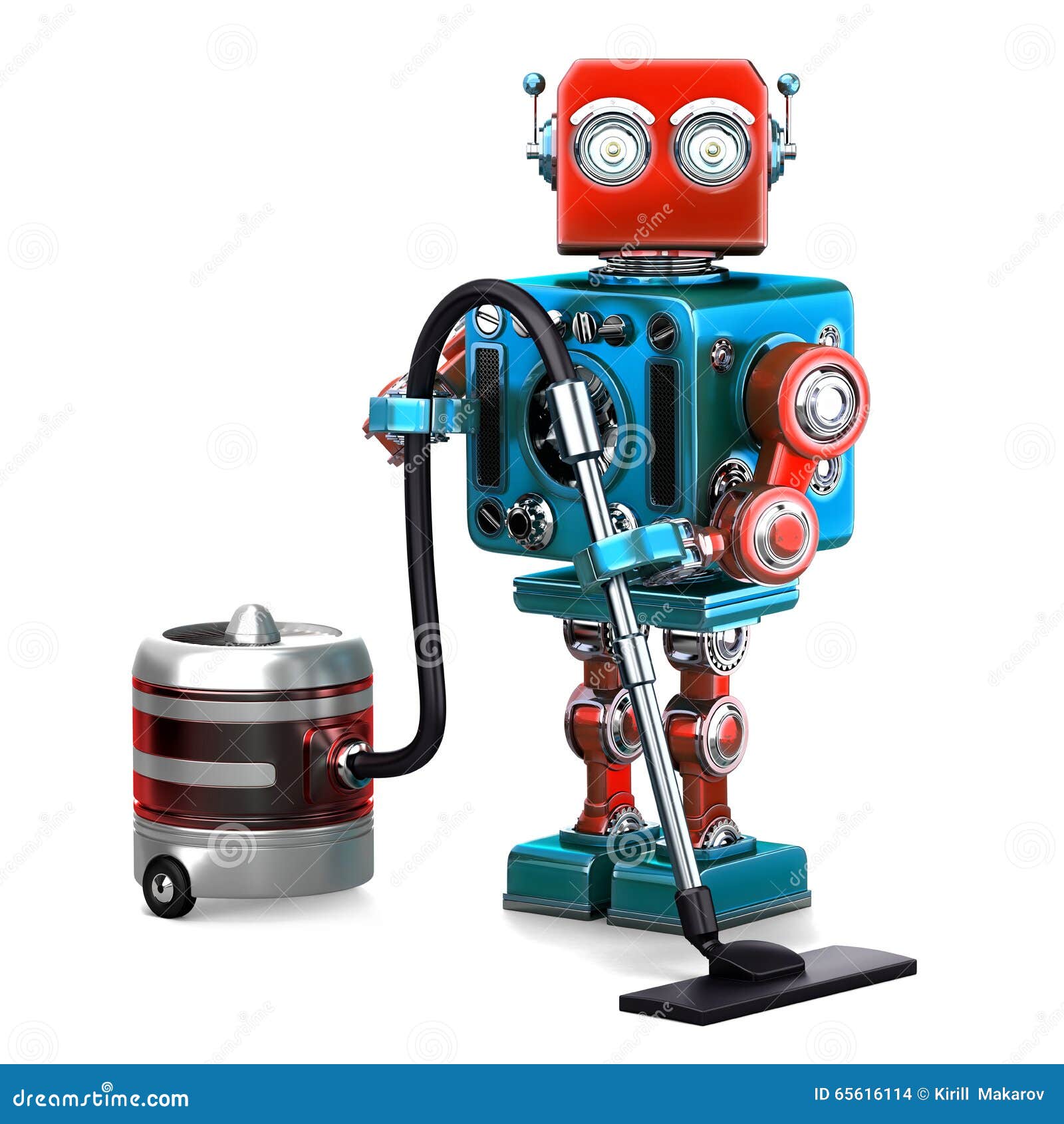 Robot Cleaner With Mop. Isolated. Contains Clipping Path Royalty-Free ...