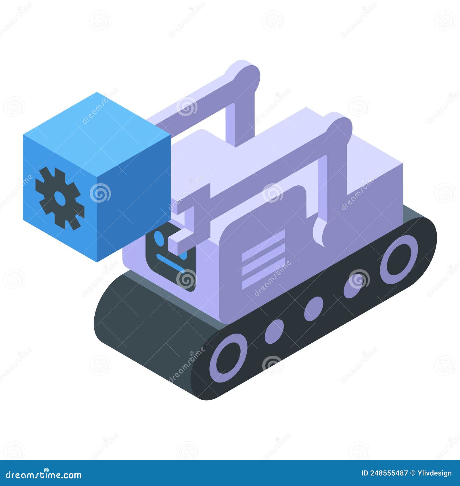 Robot Coding Icon Isometric Vector. Work Process Stock Illustration ...
