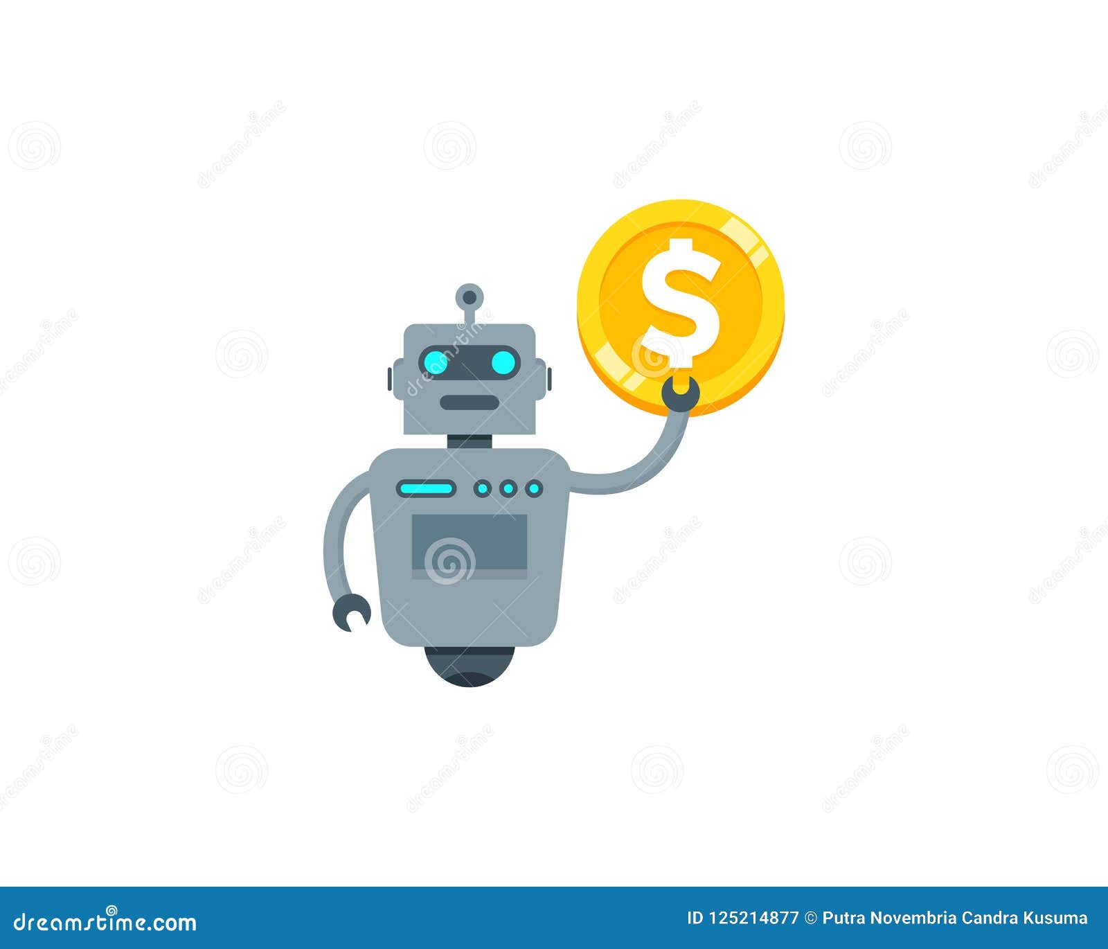 Robot Coin Logo Icon Design Stock Vector - Illustration of identity ...