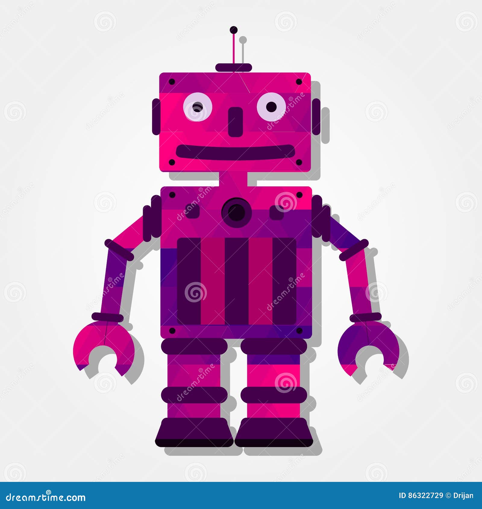 Robot with Colorful Triangles Stock Vector - Illustration of abstract ...