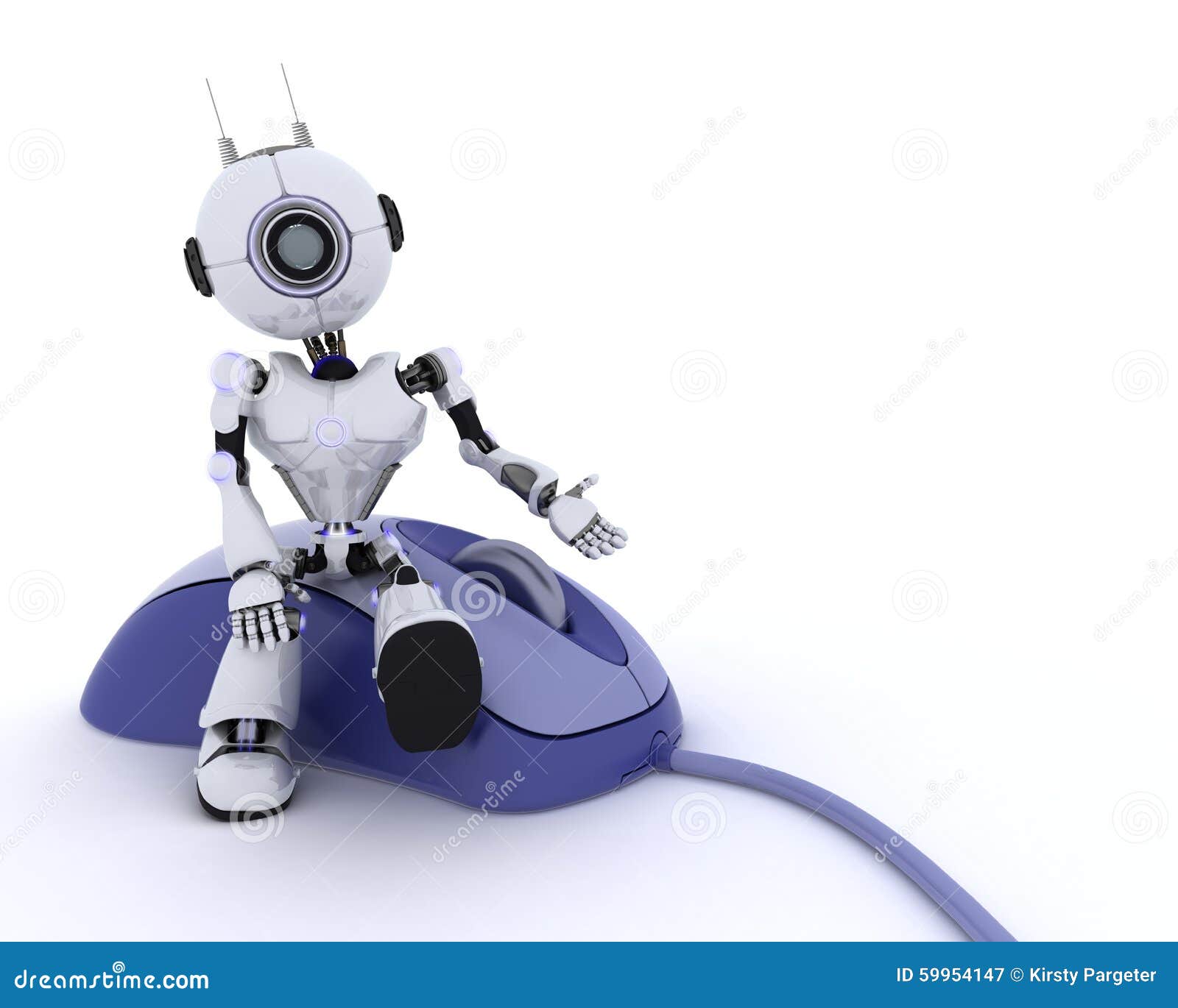 Robot With A Computer Mouse Royalty-Free Stock Image | CartoonDealer ...