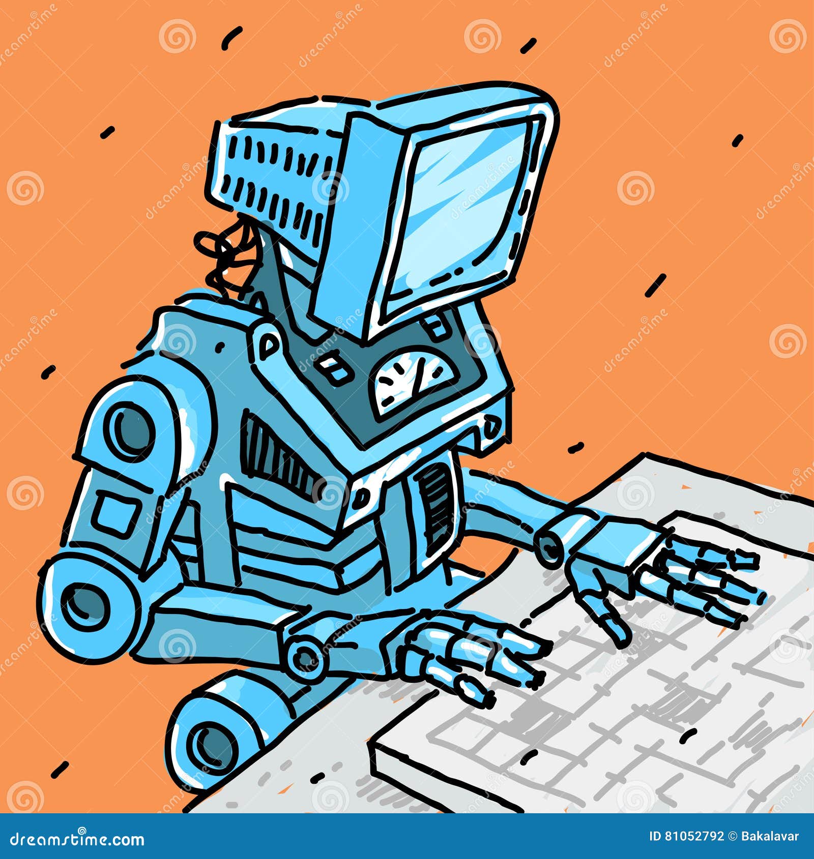 Robot With A Computer Mouse Royalty-Free Stock Image | CartoonDealer ...