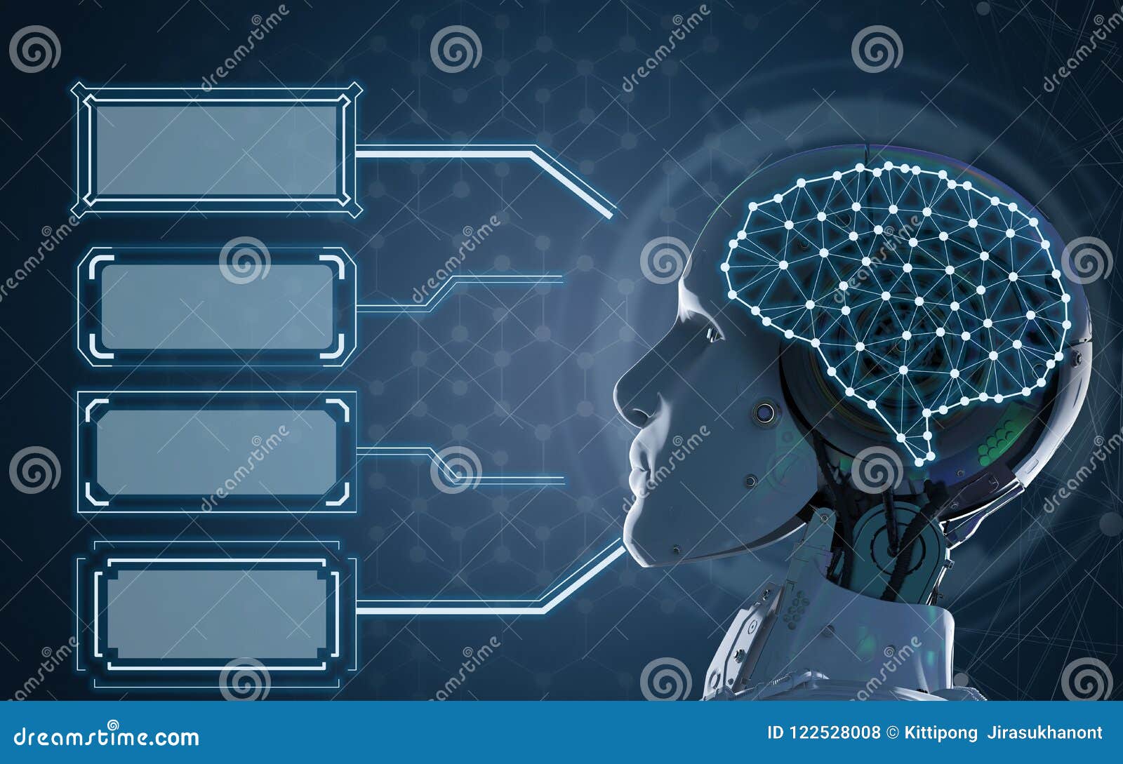 Robot Con Los Marcos En Blanco Foto de archivo - Imagen de blanco ...