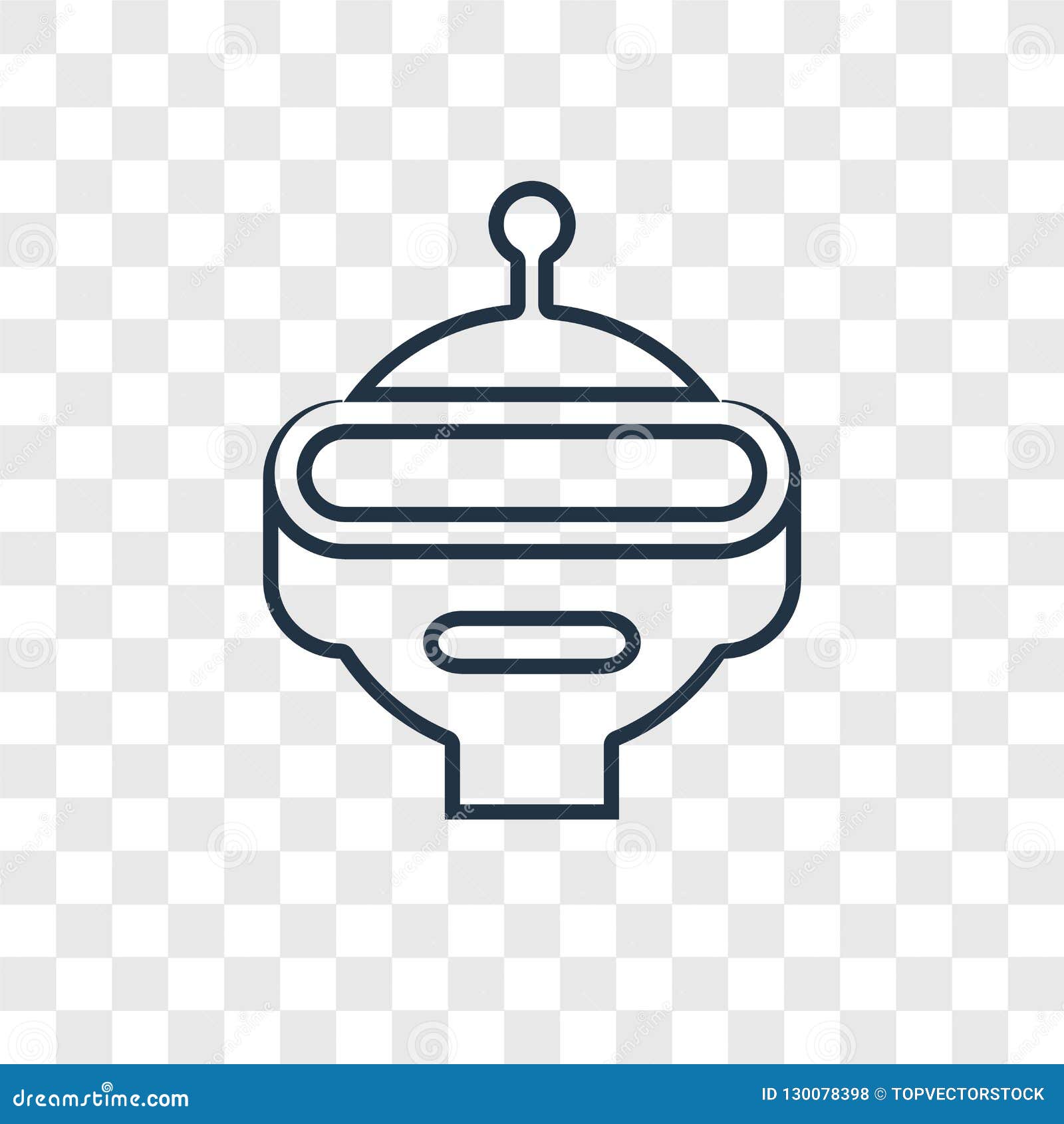 Robot Concept Vector Linear Icon Isolated on Transparent Background ...
