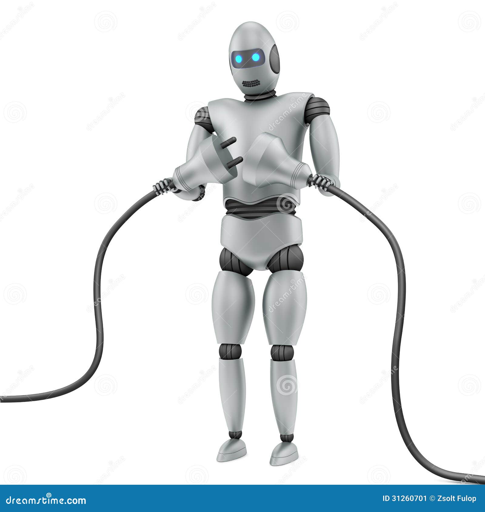Robot Connecting Cables Royalty-Free Stock Photography | CartoonDealer ...