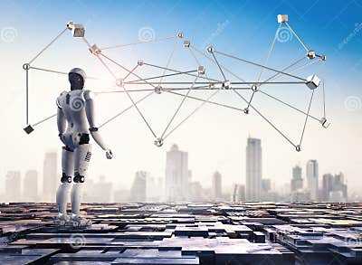 Robot connection structure stock illustration. Illustration of contact ...