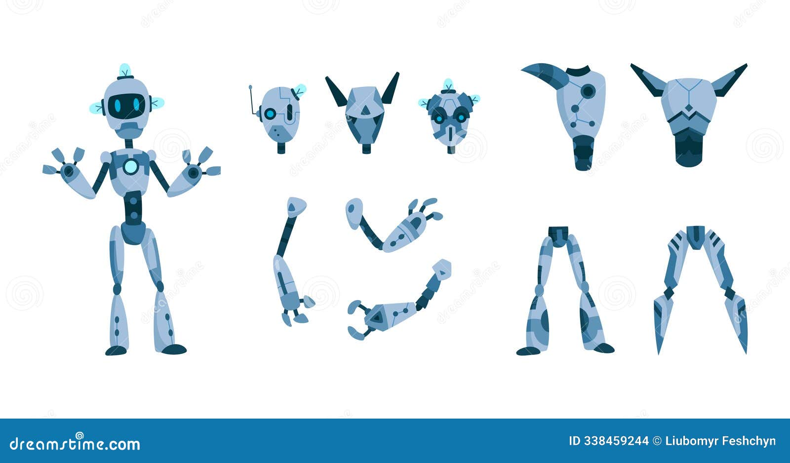 Robot Constructor Parts and Sprites Specifically Designed for Animation ...