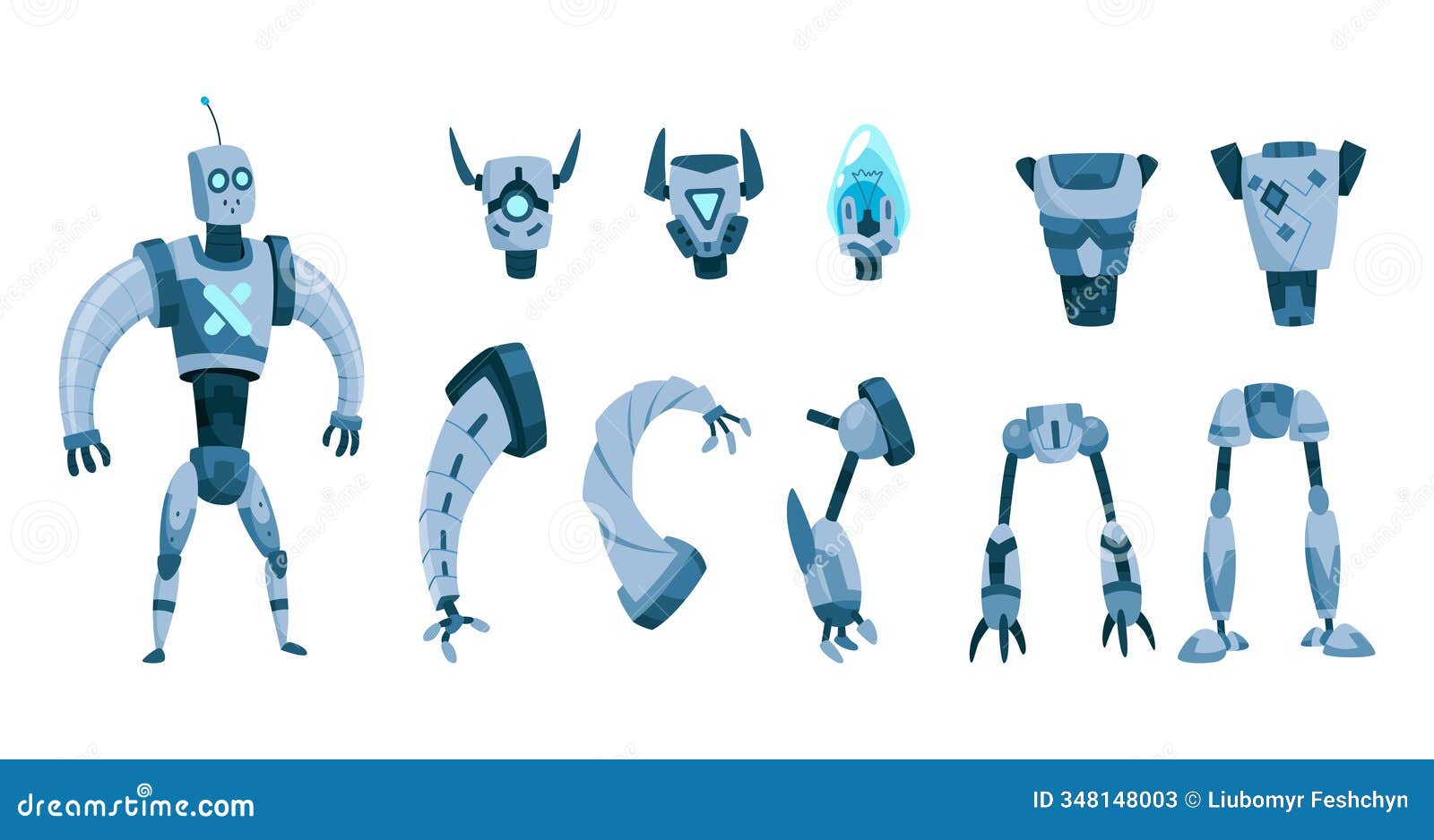 Robot Constructor Parts and Sprites Specifically Designed for Animation ...