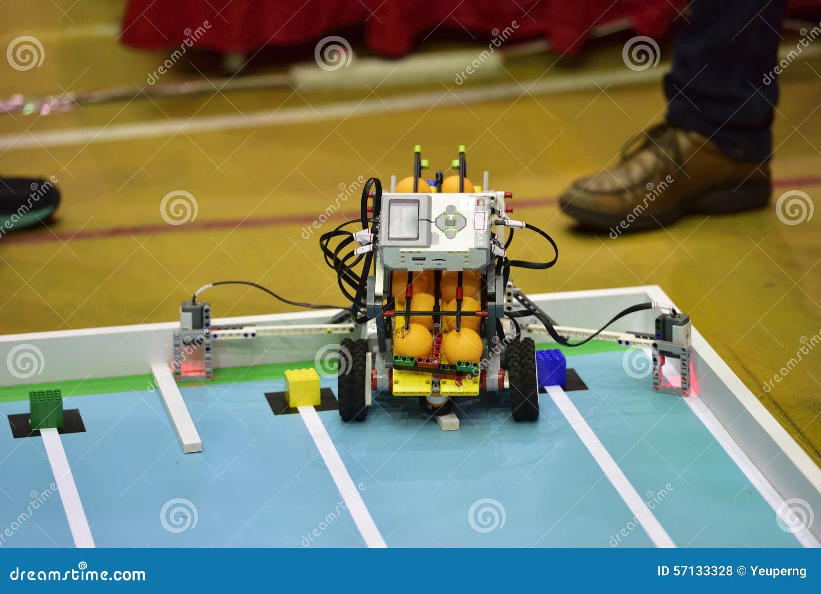 Robot contest. editorial stock photo. Image of programrobot - 57133328