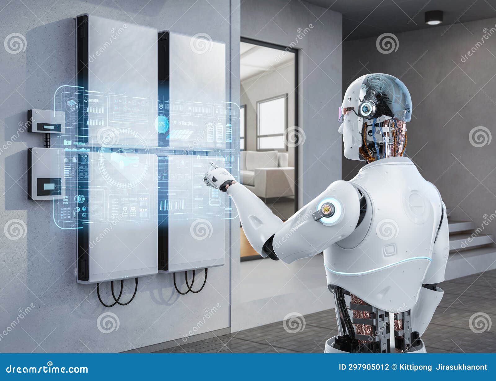 Robot Control Smart Energy Storage System for Ev Charger Stock ...