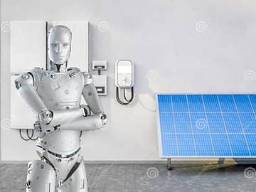 Robot Control Smart Energy Storage System with Solar Panel Generate ...