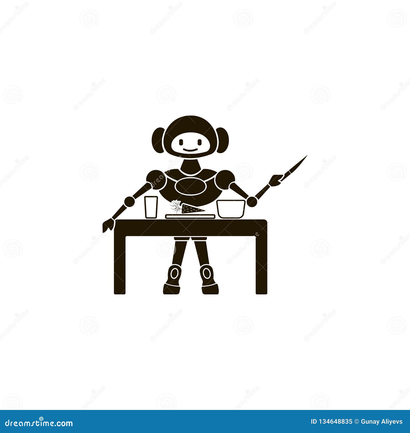 Robot is Cooking Icon. Element of Home Robot Icon for Mobile Concept ...