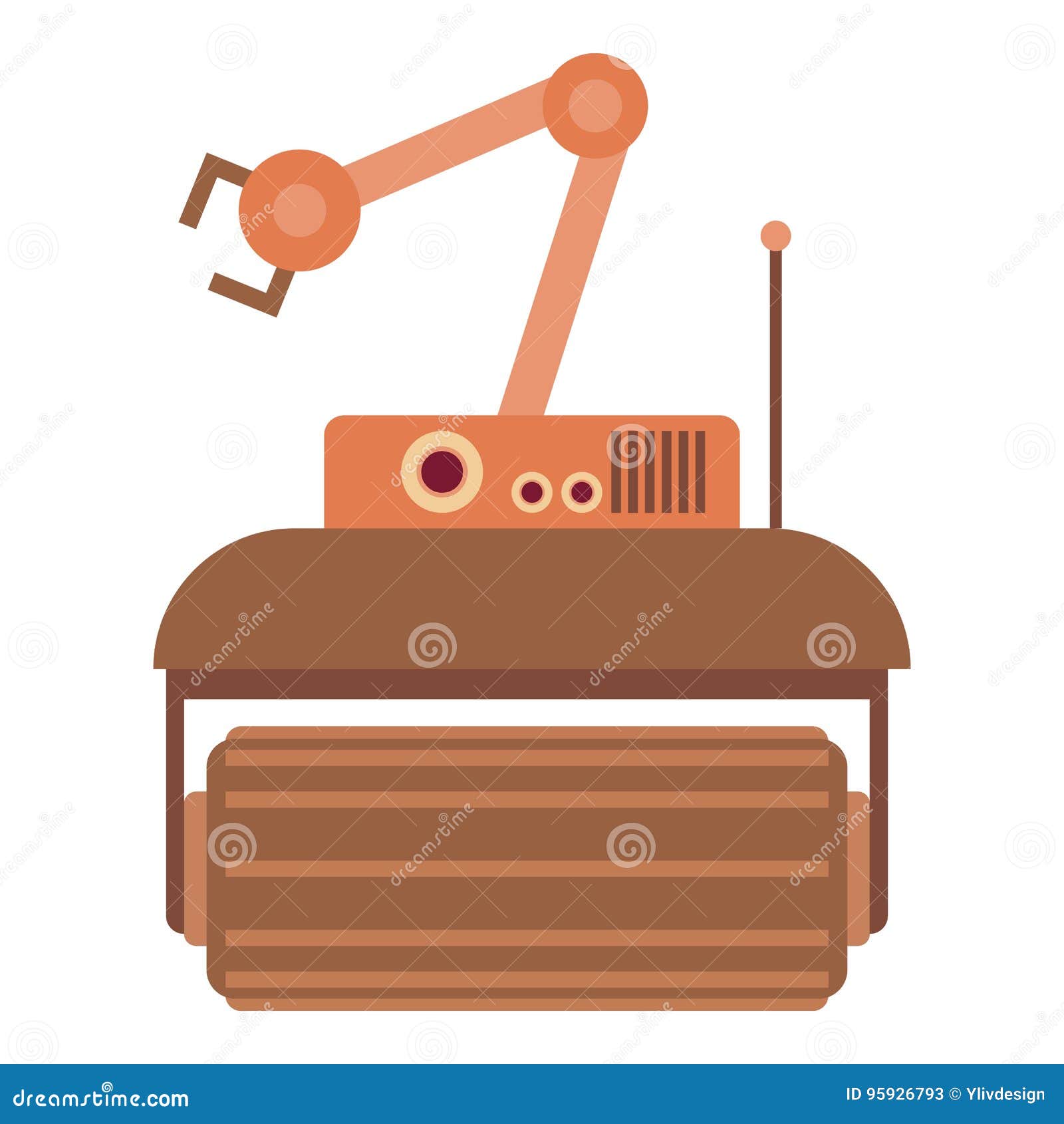 Robot Crane Icon, Cartoon Style Stock Vector - Illustration of graphic ...