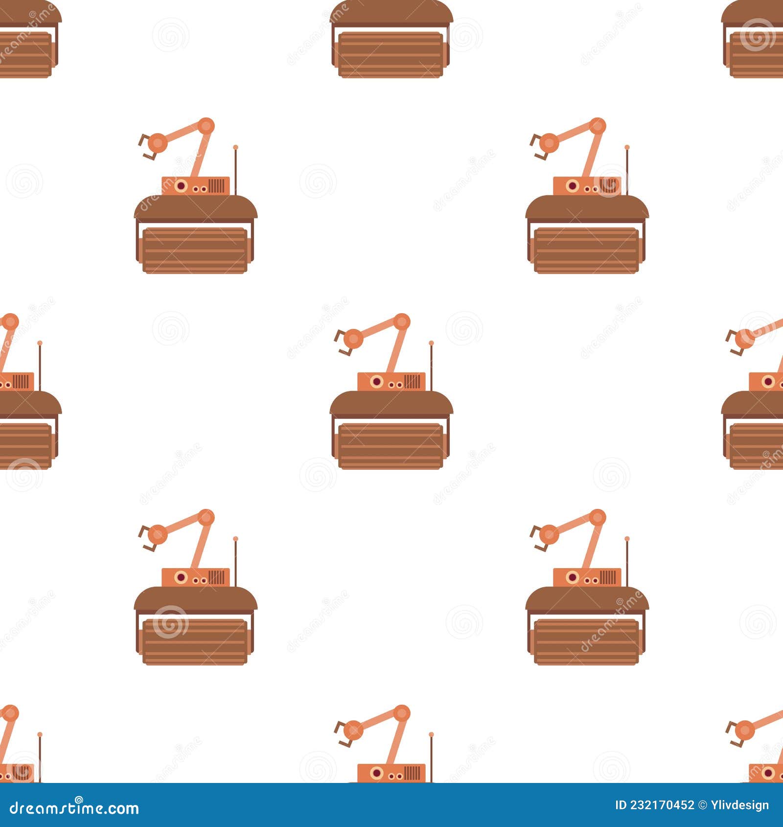 Robot Crane Pattern Seamless Vector Stock Vector - Illustration of ...