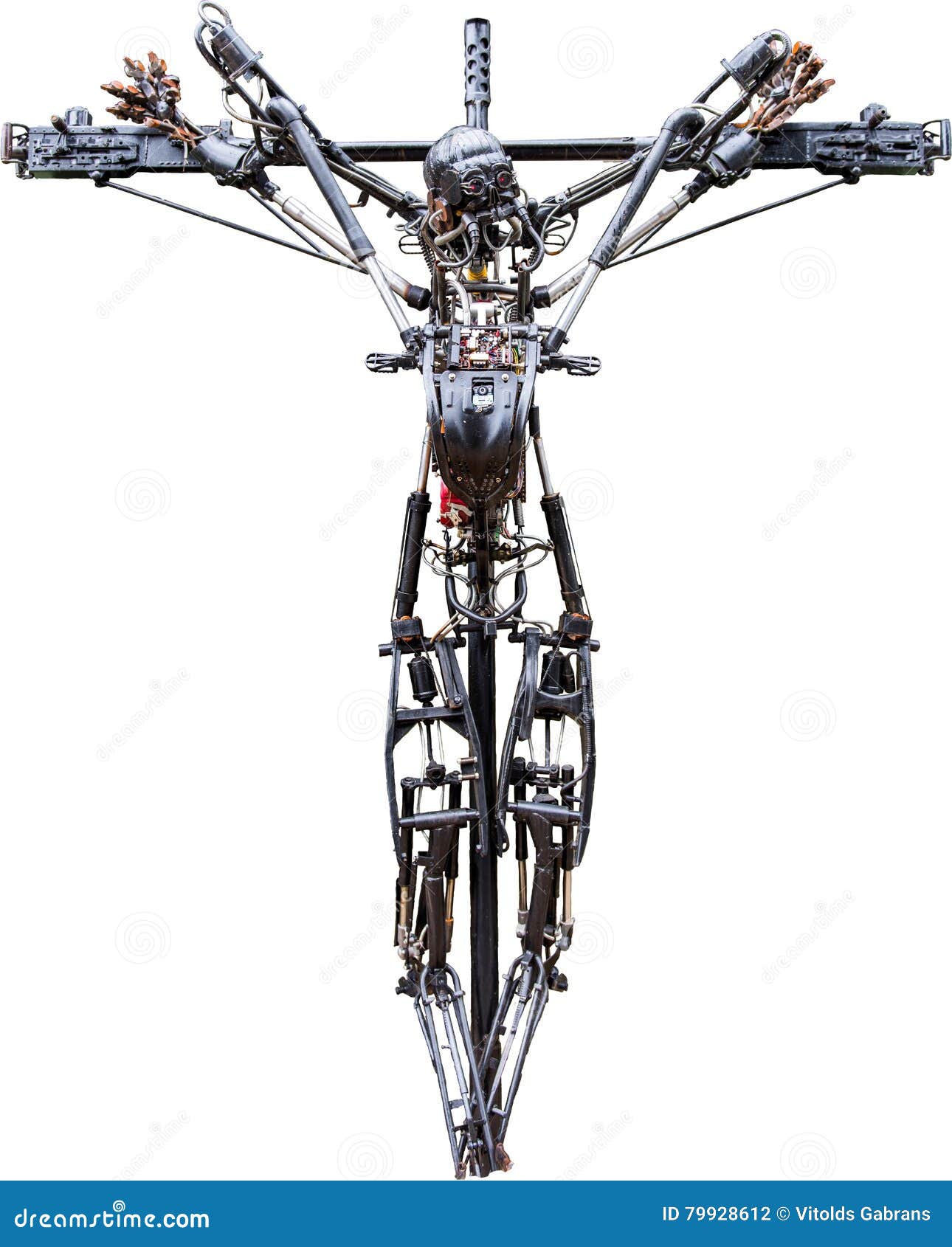 Robot, cross stock illustration. Illustration of artificial - 79928612