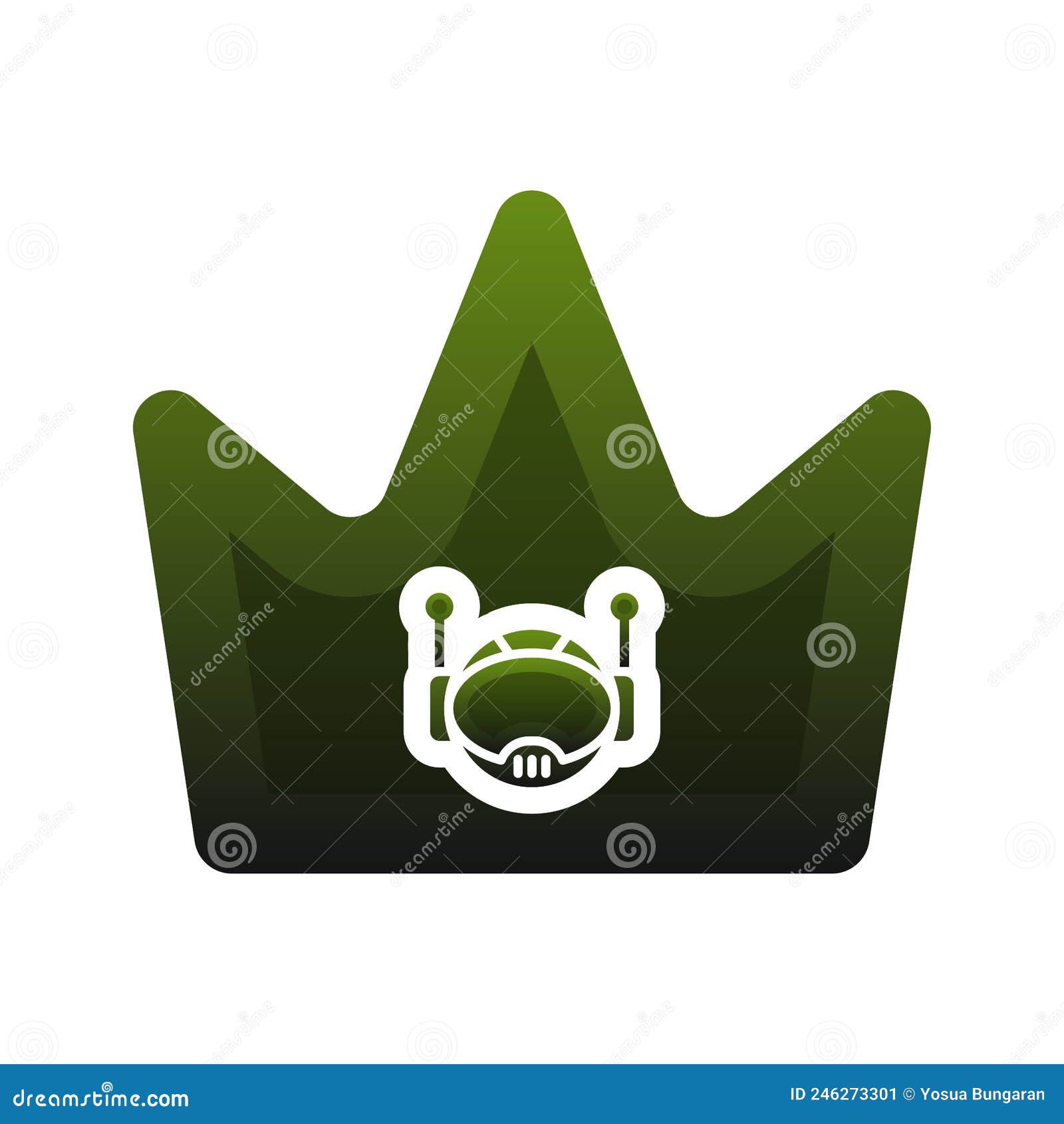 Robot Crown Gradient Logo Design Modern Template Icon Stock Vector ...