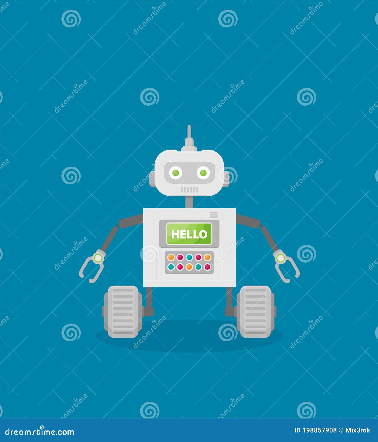 Robot. Customer Support Service Chat Bot Stock Vector - Illustration of ...