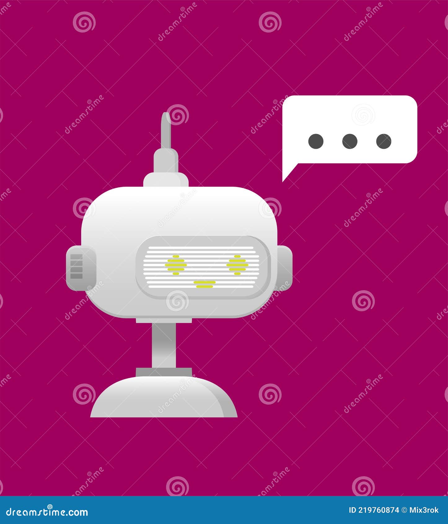 Robot. Customer Support Service Chat Bot Stock Vector - Illustration of ...