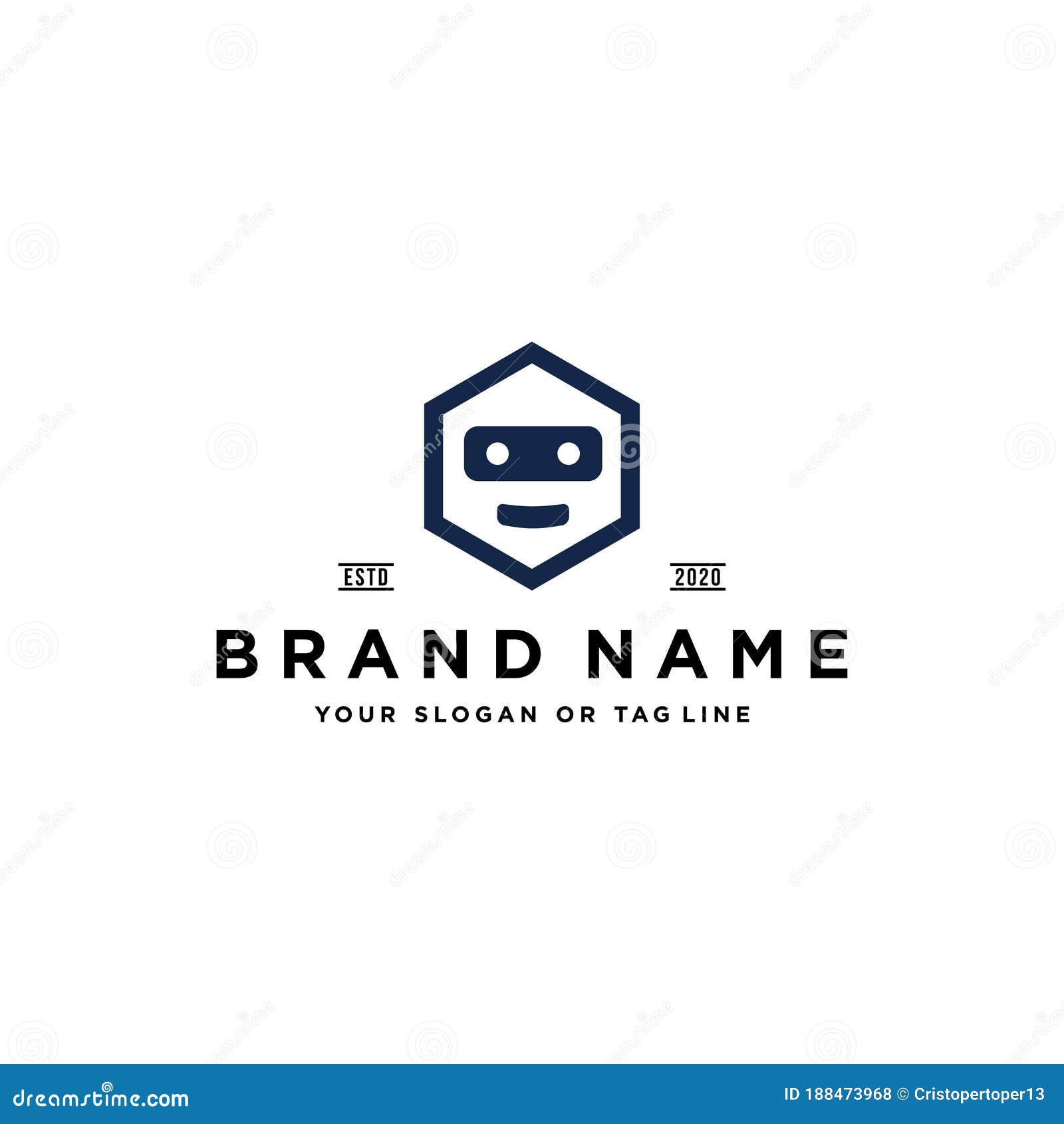 Robot Cute Logo Design Vector Stock Vector - Illustration of astronomy ...