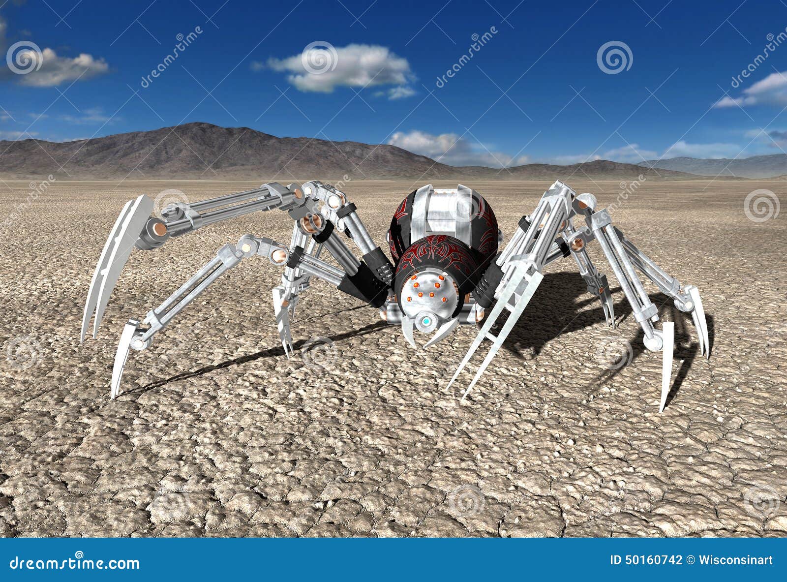 Robot Cyborg Android Spider Illustration Royalty-Free Stock Image ...